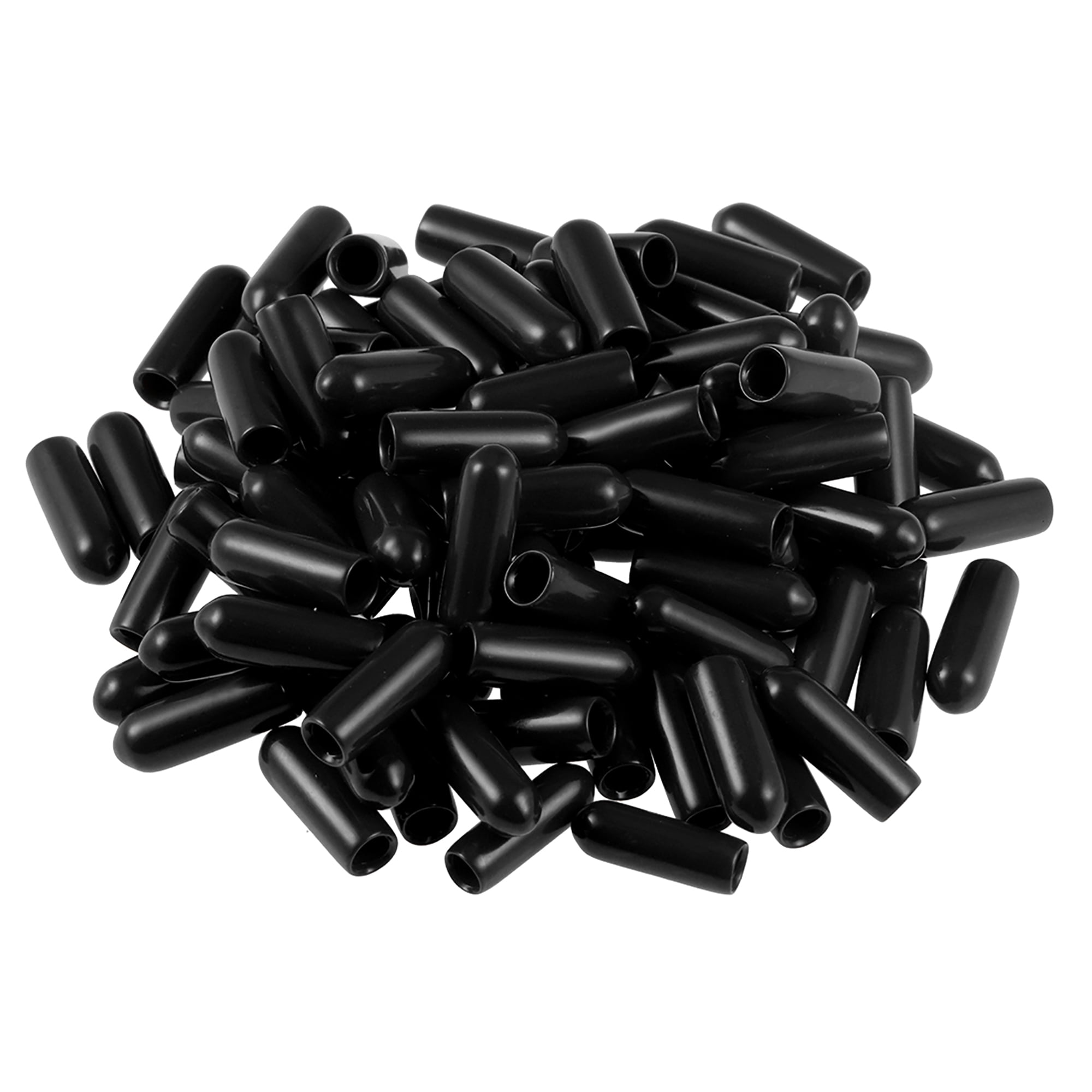 Uxcell Screw Thread Protectors Rubber End Cap Cover 0.16" Black ...