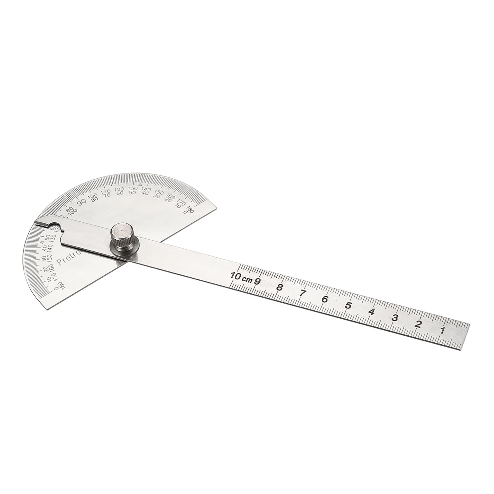 Uxcell 0-180° Round Head Protractor with 3.94" Arm Measuring Ruler Tool ...