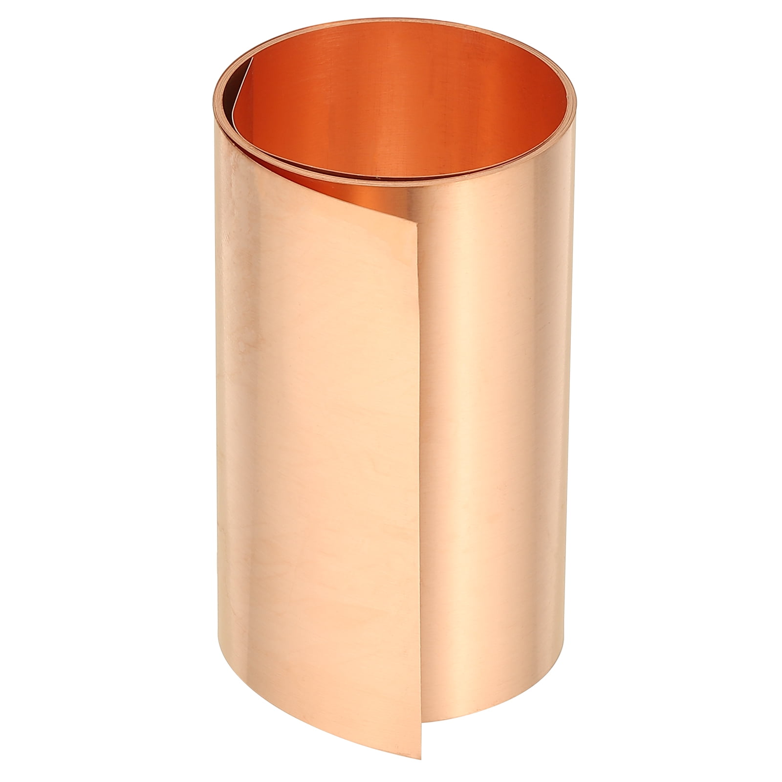 Uxcell 0.1x60x1000mm Copper Thin Foil Sheet Roll, 99.9% Pure Copper Tape Strip Flashing Metal ...