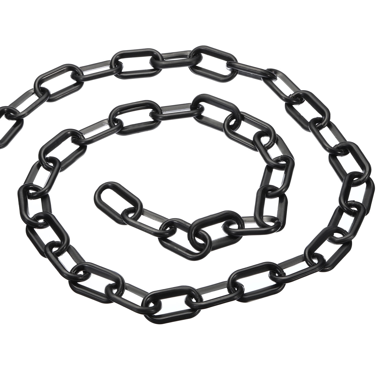 Uxcell 0.2" Diameter 33Ft Length Plastic Chain Barrier Safety Link ...