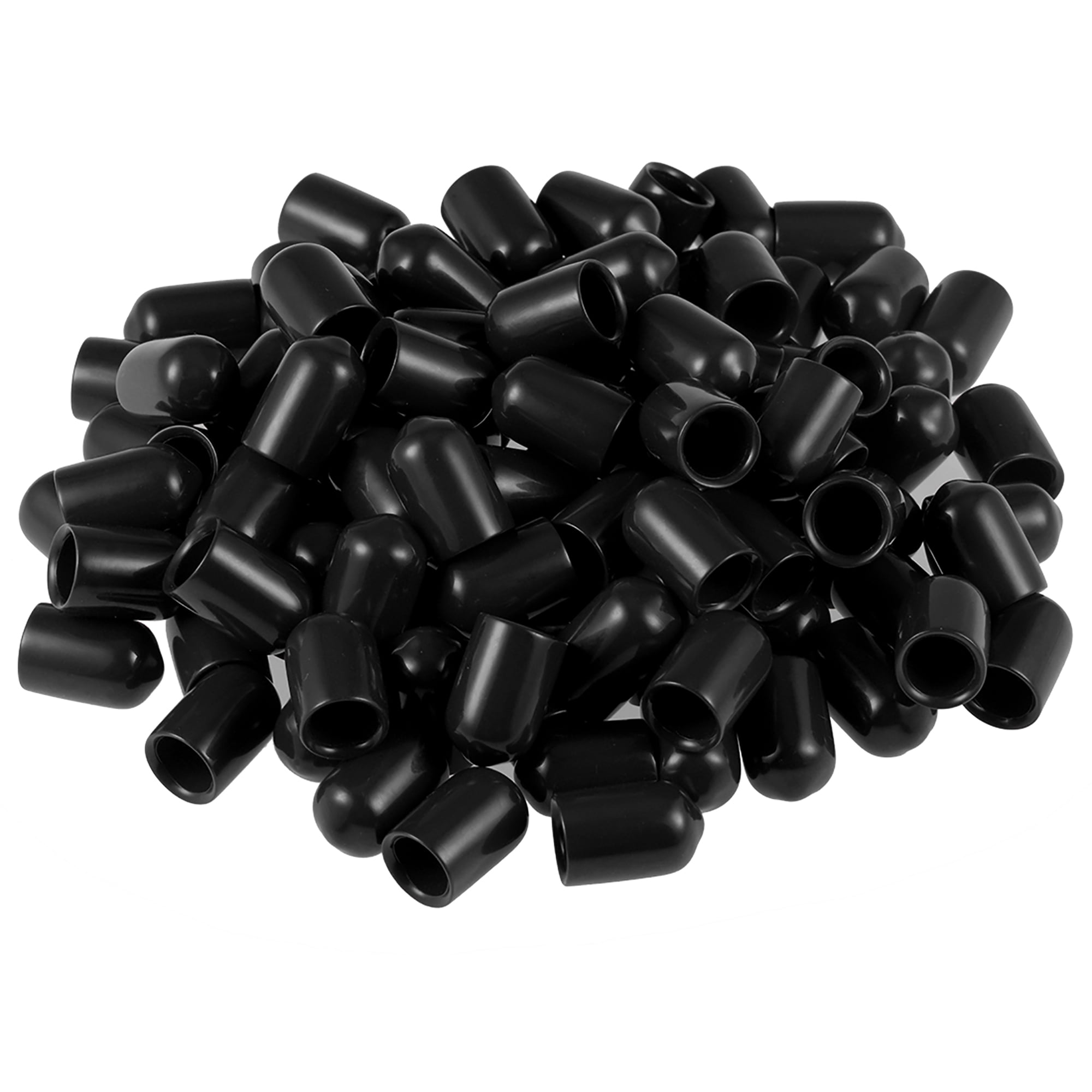Uxcell Screw Thread Protectors Rubber End Cap Cover 0.31" Black ...