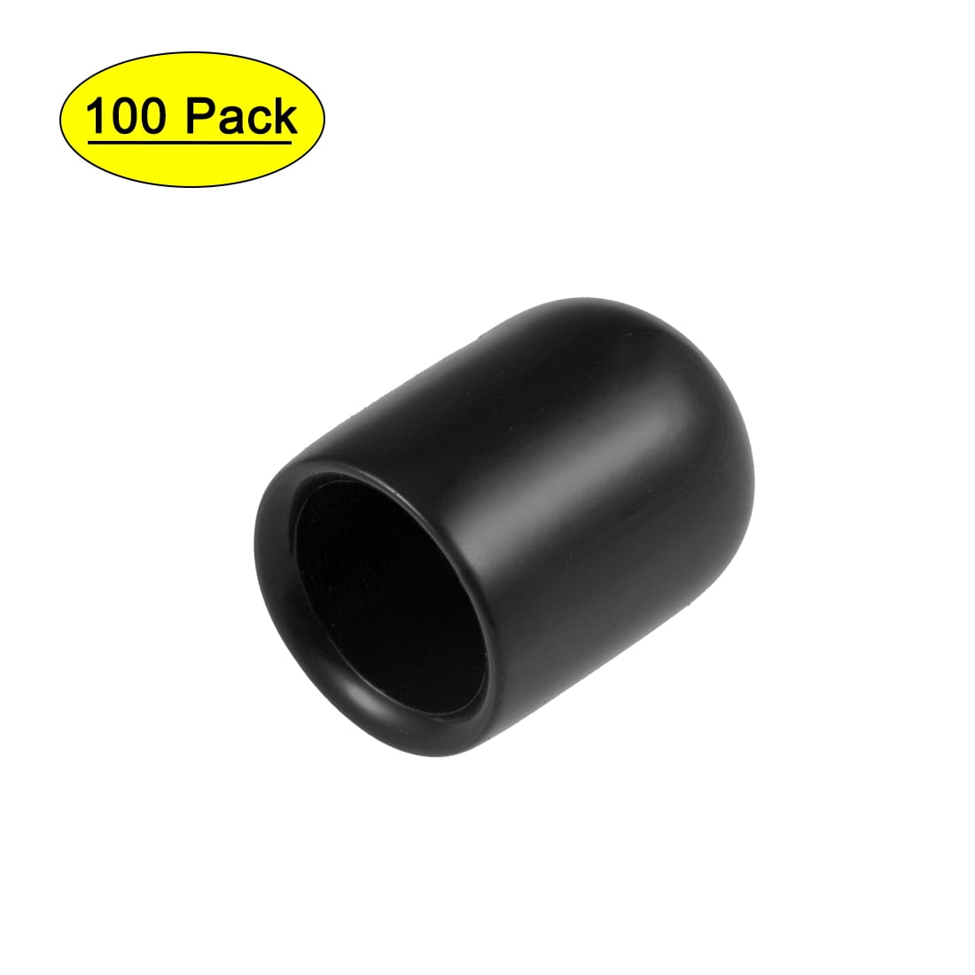 Uxcell Screw Thread Protectors Rubber End Cap Cover 0.33" Black ...