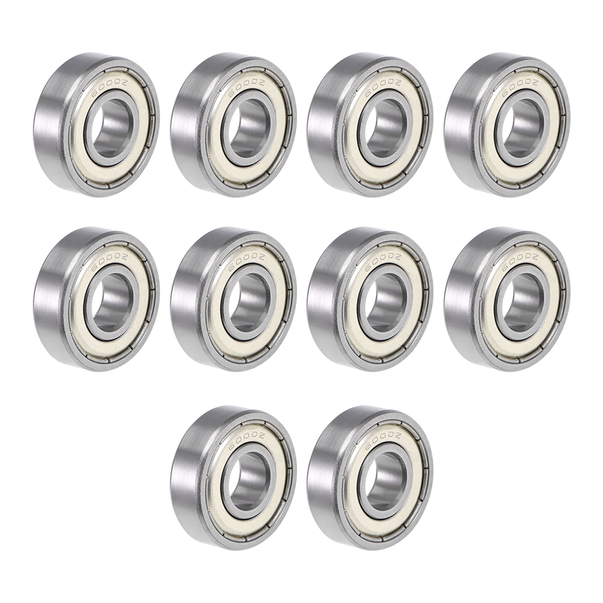 Uxcell 0.39''x1.02''x0.31'' Deep Groove Ball Bearing Double Shielded ...