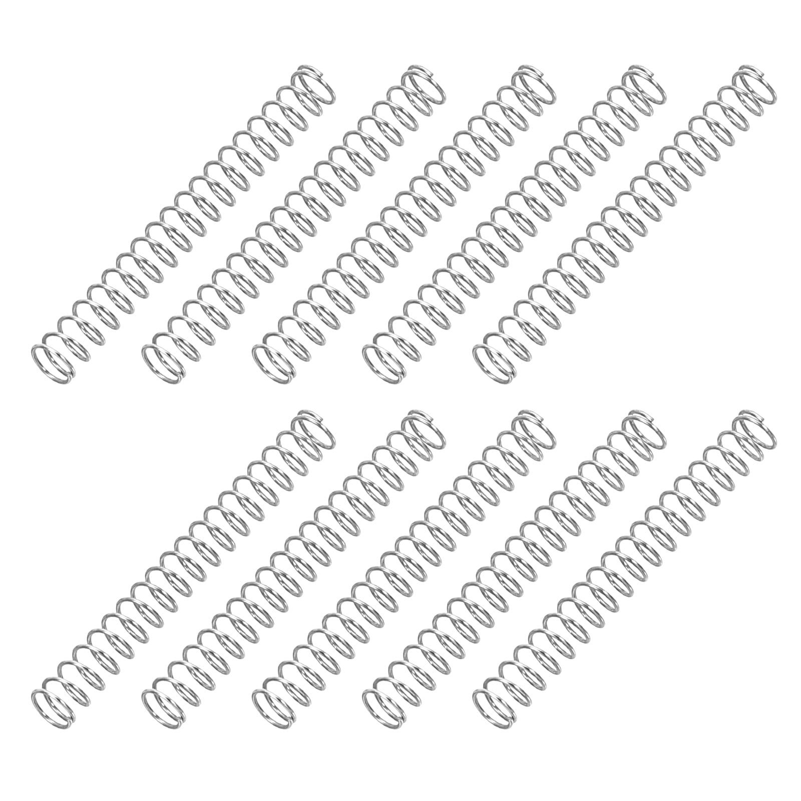 Uxcell 0.3mm Wire Dia x 3mm OD x 25mm L Compression Spring, 304 ...