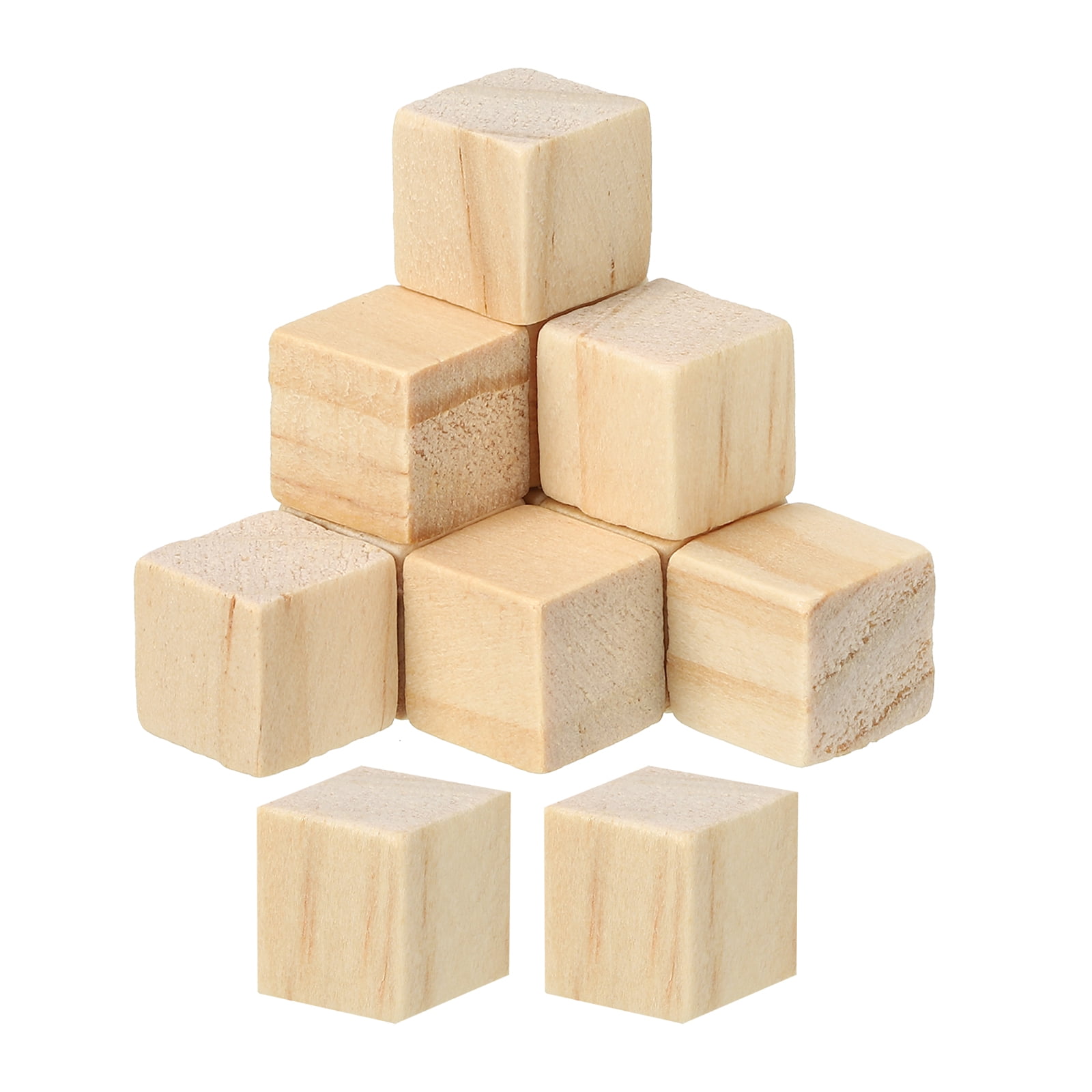 Uxcell 0.4 Inch Unfinished Wooden Blocks, 180 Pack Natural Wood Cube ...
