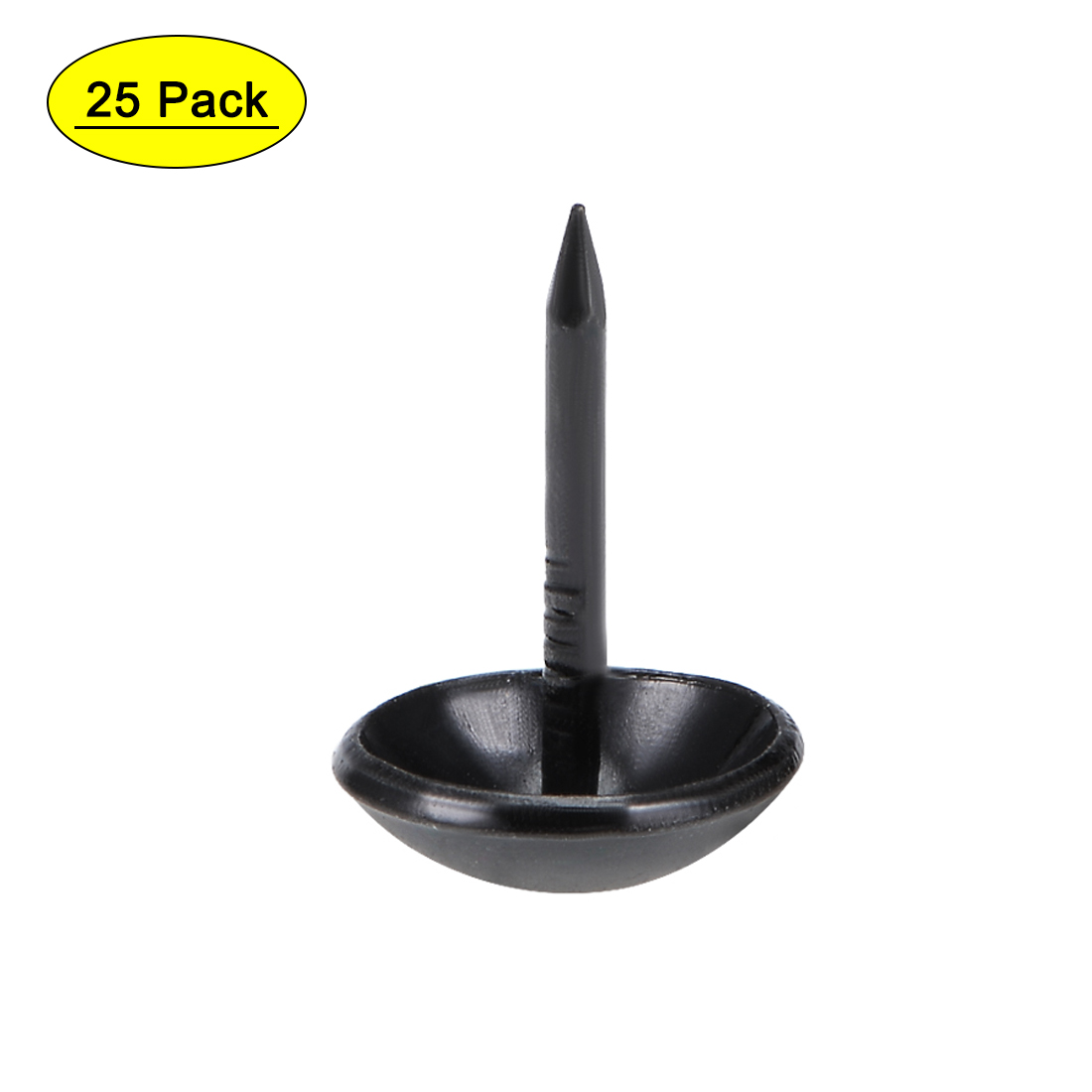 Uxcell Push Pin Hooks Plastic Head Wall Thumb Tack Hanging Nails, Black ...