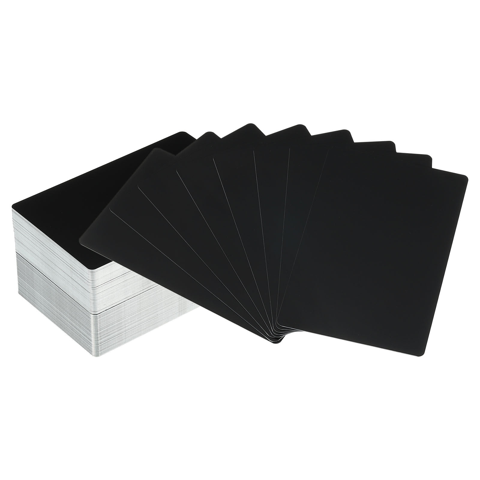 Uxcell Metal Business Cards, Matte Black Aluminum, 0.45mm Thick, Laser ...