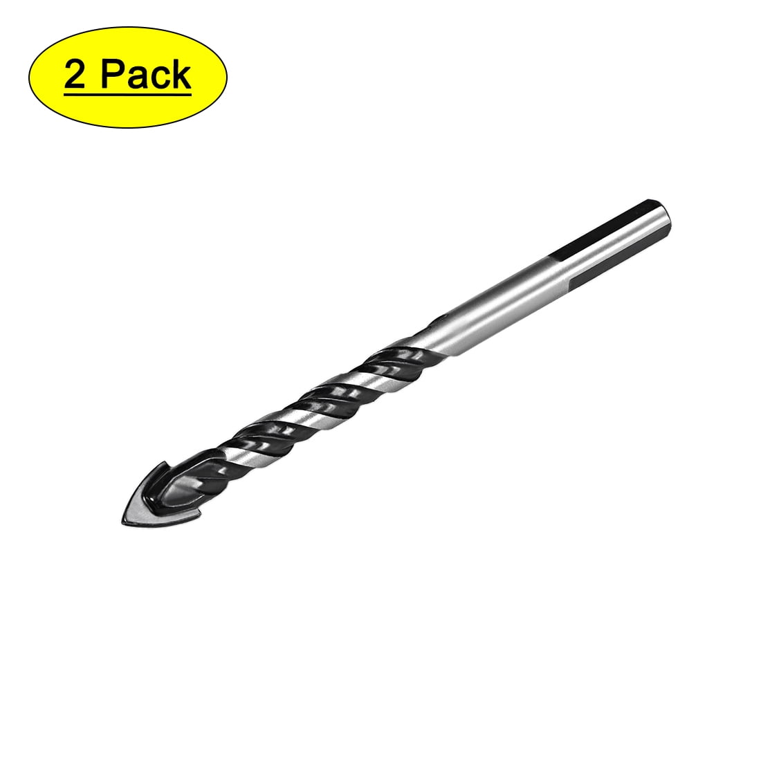 Uxcell 0.47'' Triangle Tip Drill Bit for Drilling Alloy Black 2pcs ...
