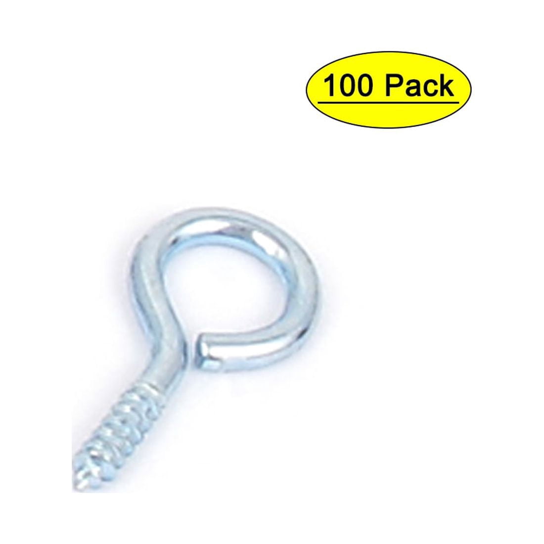 Uxcell 0.48" Dia Metal Round End Screw Hooks,Zinc Plated, 100 Pack ...