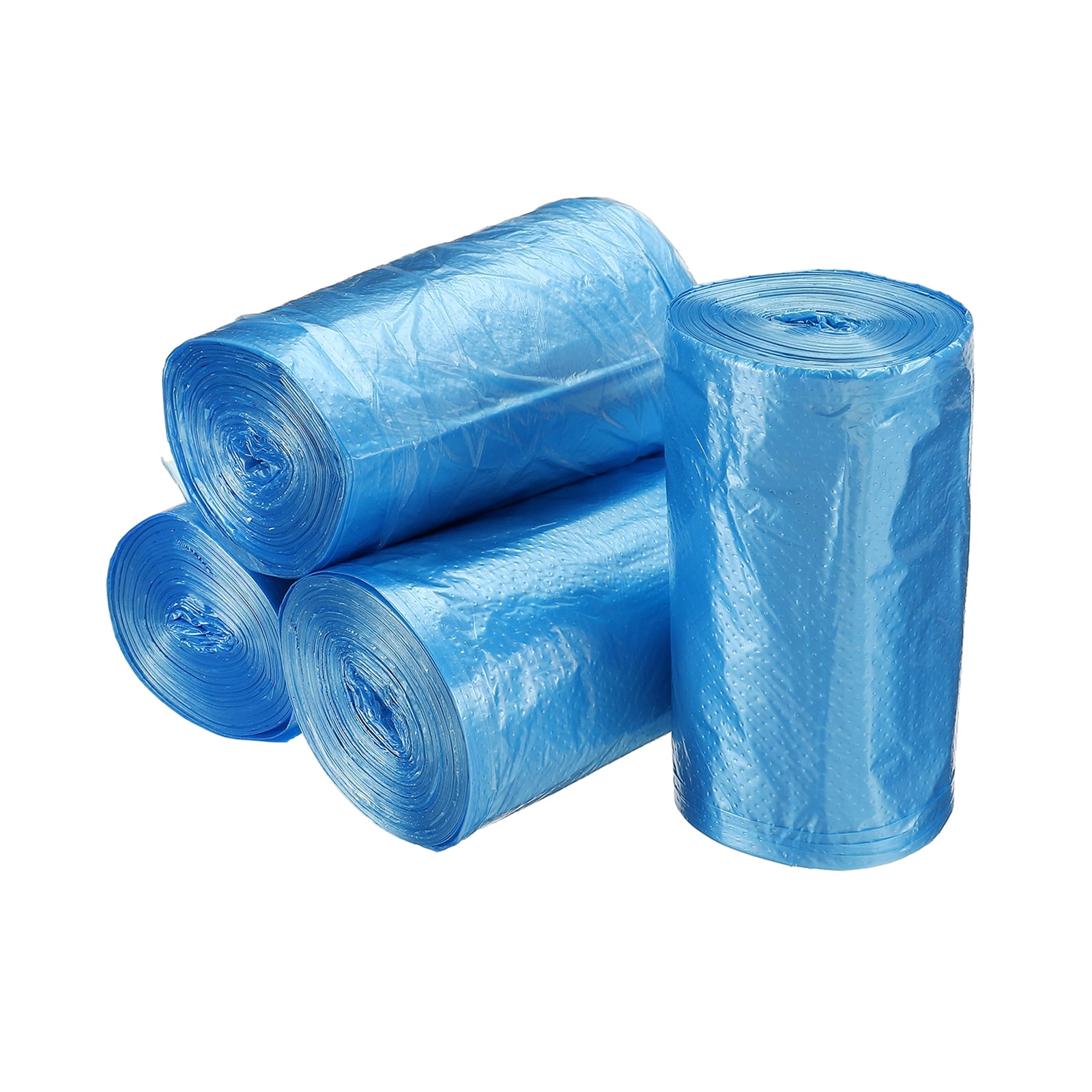 Uxcell 0.5 Gallon Small Trash Garbage Bags Plastic Blue 11.81 inch 6 ...