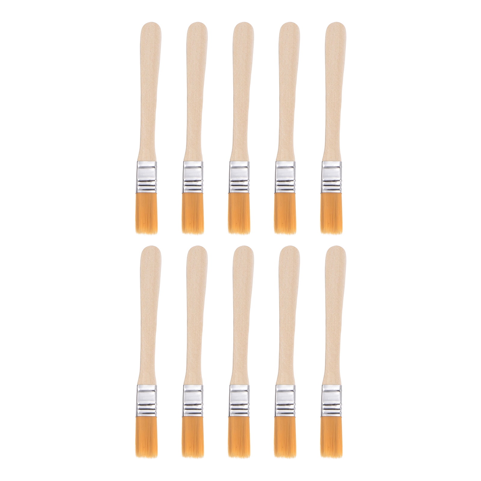 Uxcell 0.5" Width Small Paint Brush Nylon Bristle with Wood Handle ...