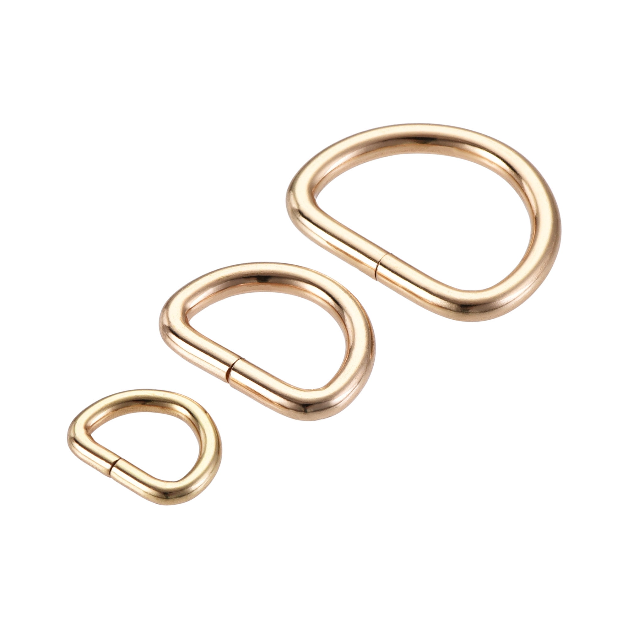 Uxcell 0.51" 0.79" 1.06" Metal Rings Buckle Electroplated 3 Size(Total ...