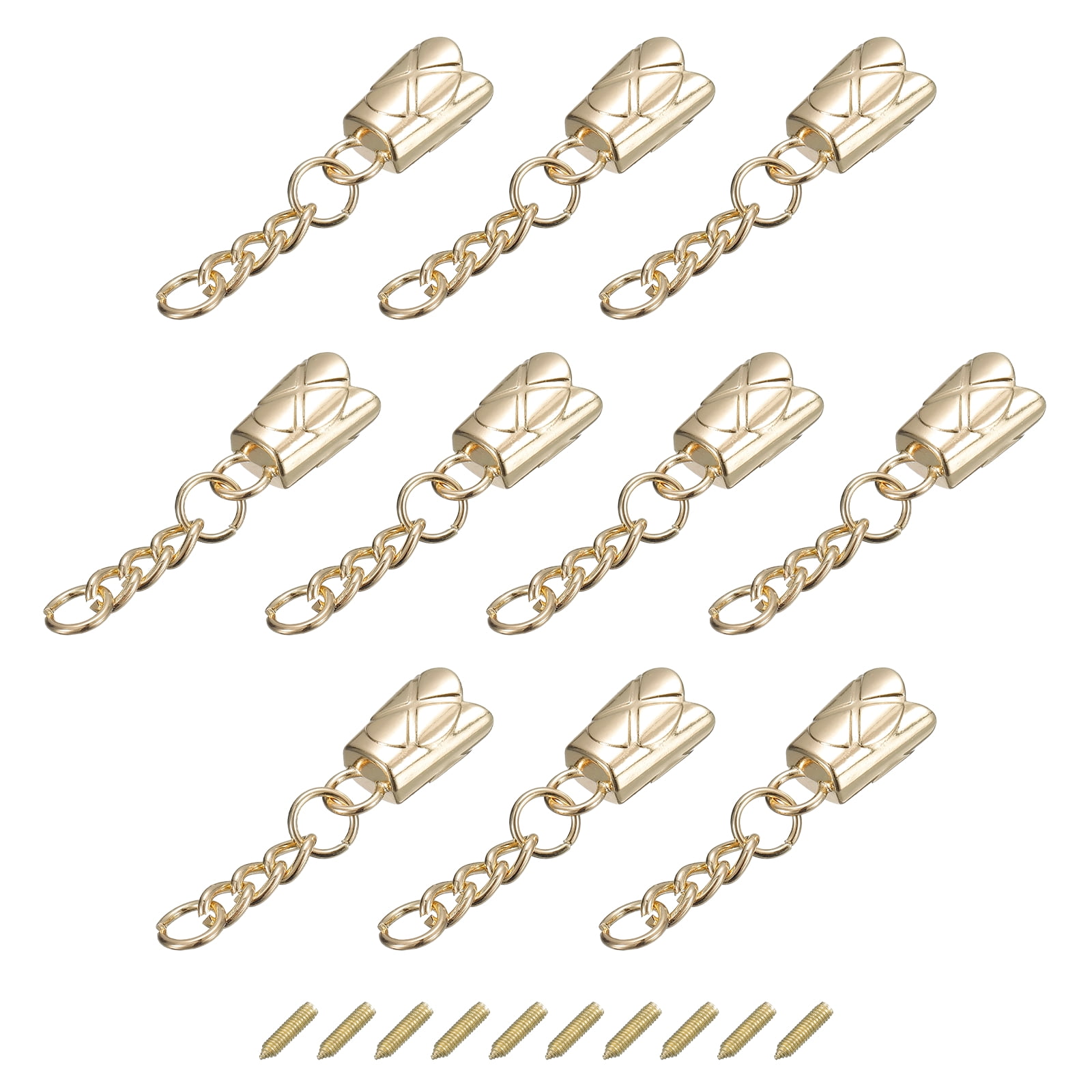 Uxcell 0.51" Cord End Cap Terminator Cord Finding 24 Pack Gold ...