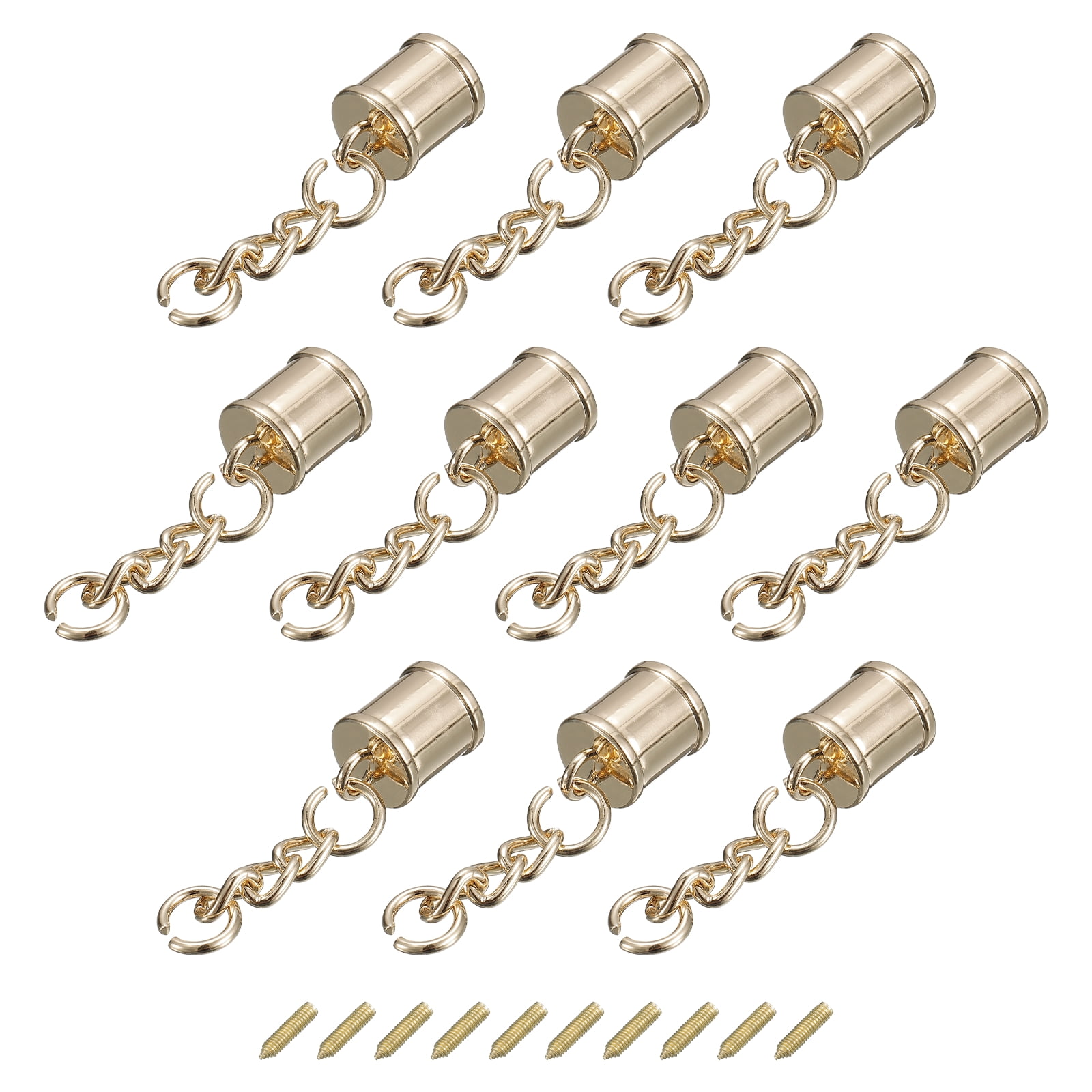 Uxcell 0.51" Cord End Cap Terminator Cord Finding for DIY, 24 Pack Gold ...