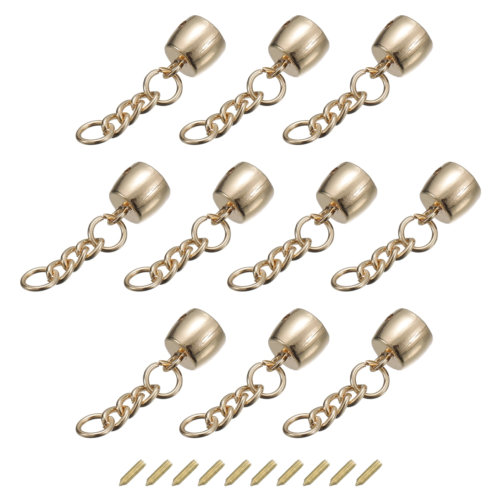 Uxcell 0.51" Cord End Caps Terminator Cord Finding 15 Pack Gold ...