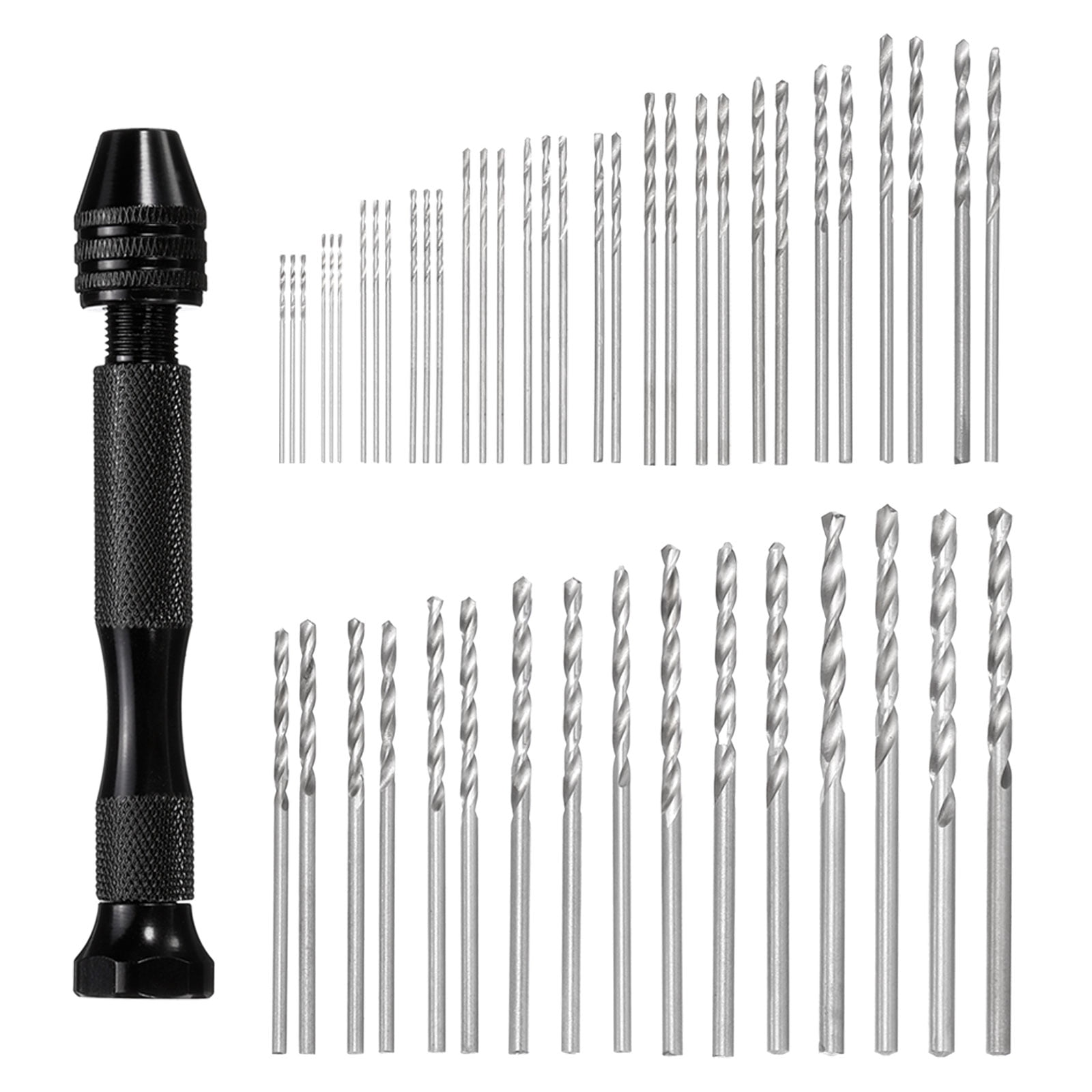 Uxcell 0.5mm-3.0mm Micro Mini Twist Drill Bit Pin Vise Hand Drill ...