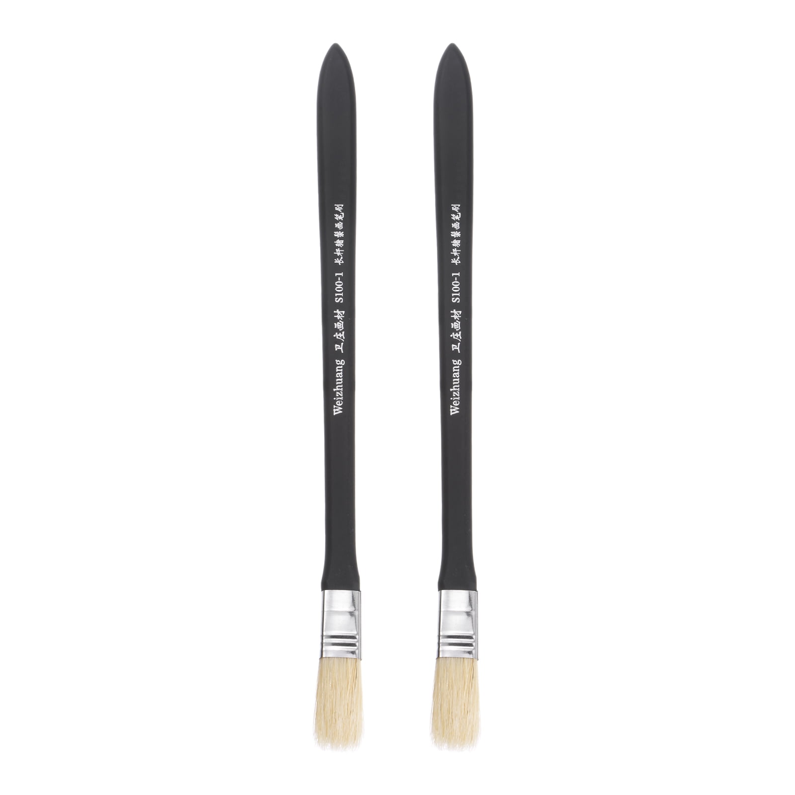 Uxcell 0.6" Width Small Paint Brush Natural Bristle with Wood Handle ...