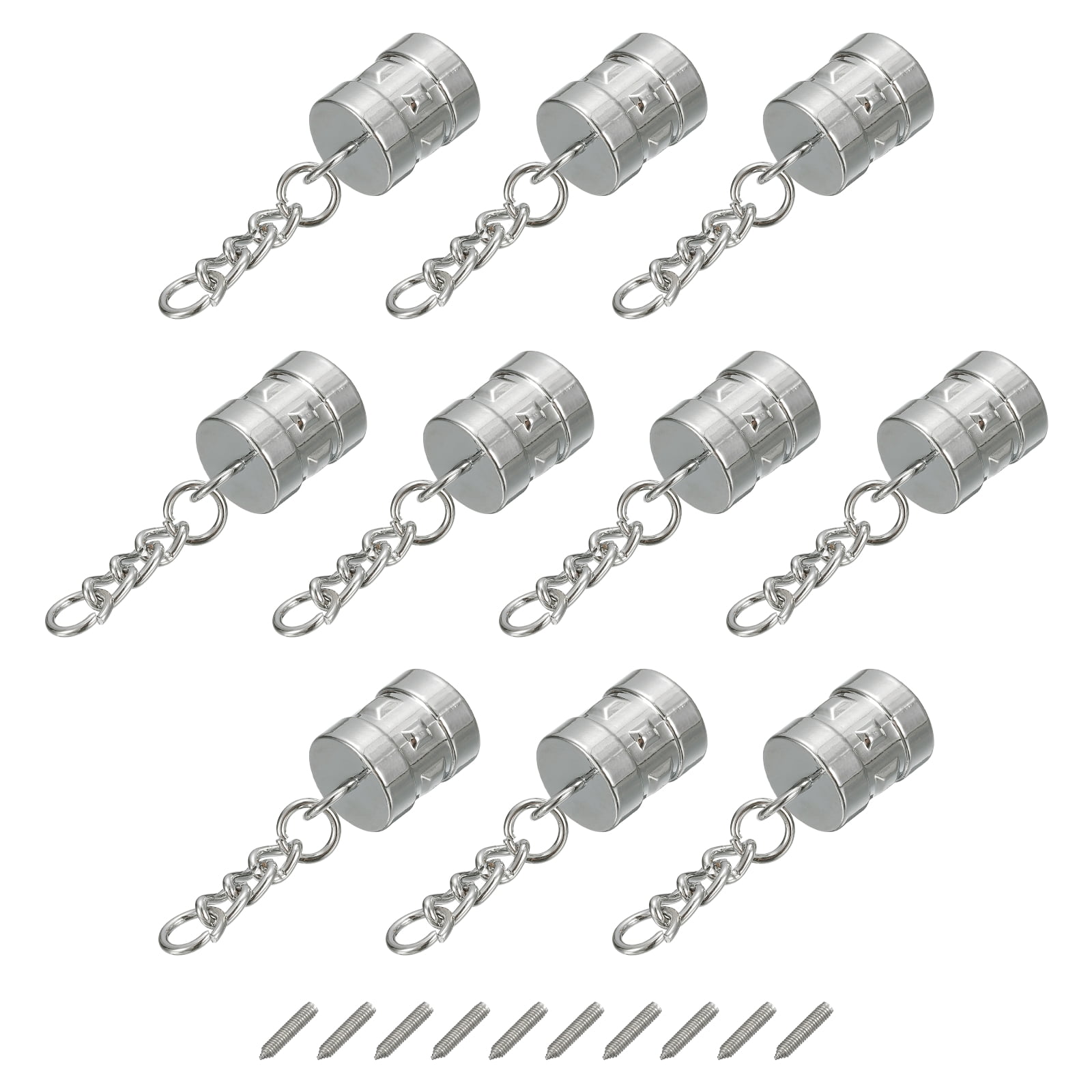 Uxcell 0.63" Cord End Cap Terminator Cord Finding 15 Pack Silver ...