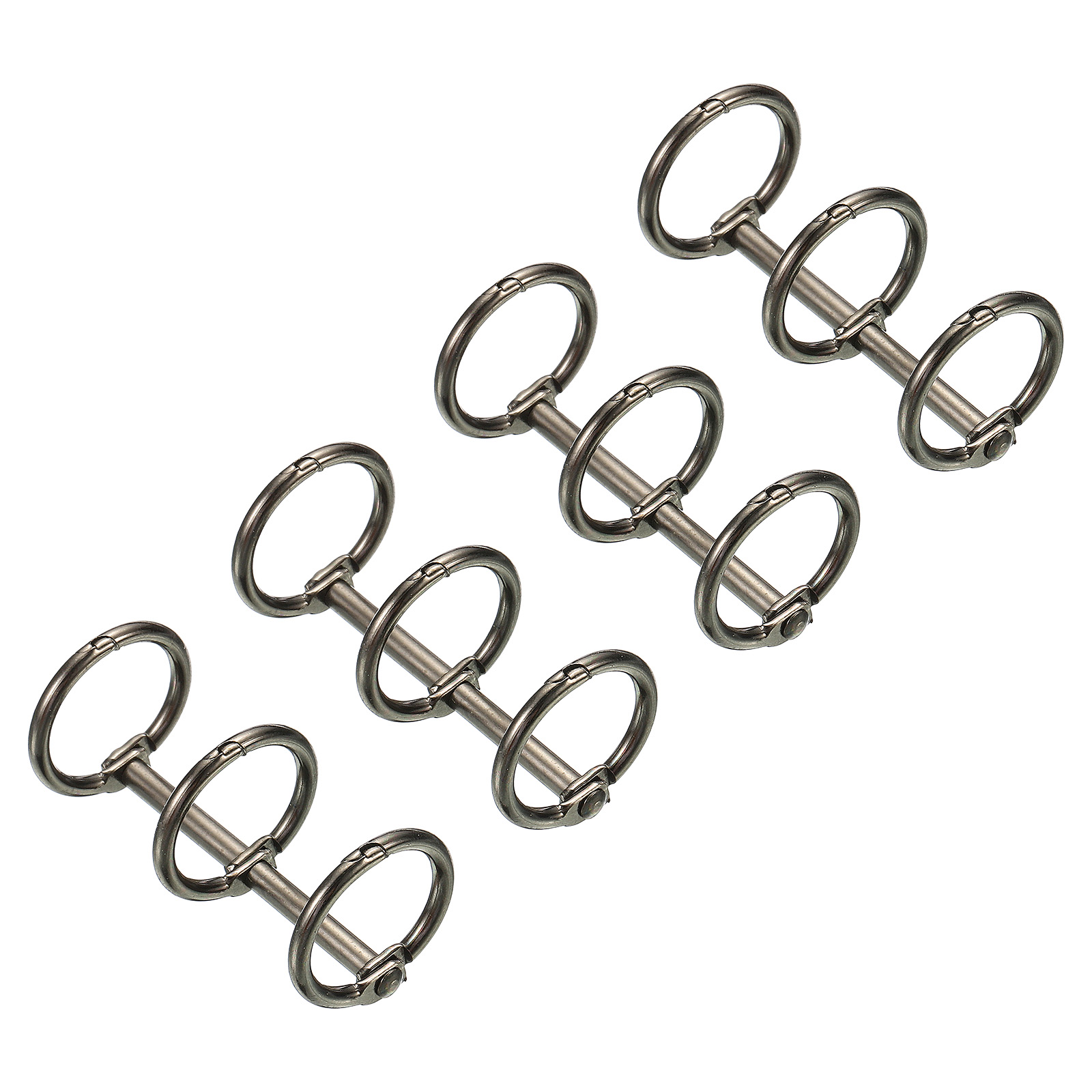 Uxcell 0.63" Dia 3 Circle Detachable Metal Binder Rings Loose Leaf ...