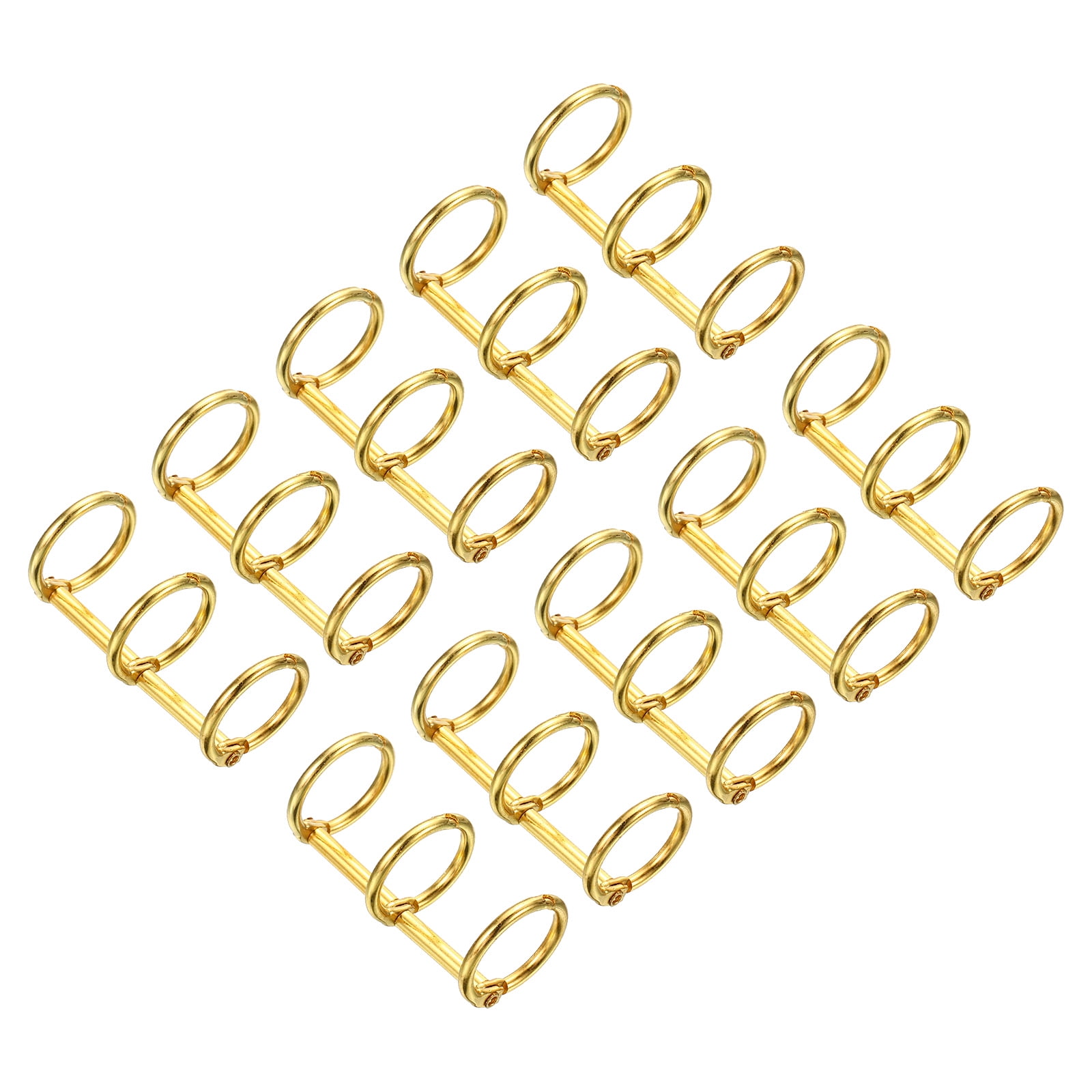 Uxcell 0.63" Dia 3 Circle Detachable Metal Binder Rings Loose Leaf ...