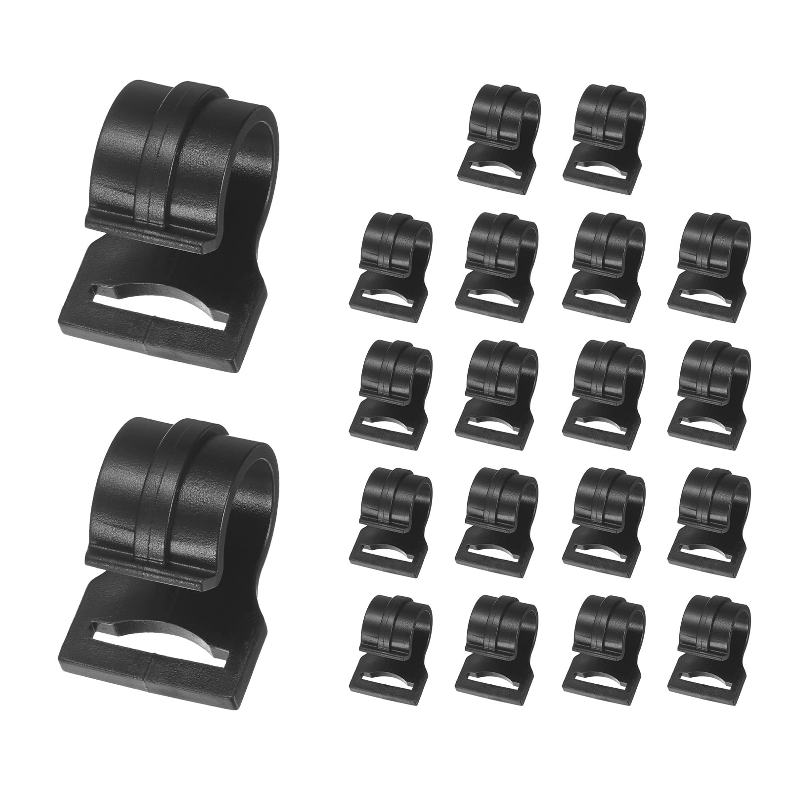 Uxcell 0.67IN Tent Pole Clips [20PCS] - C-Shaped Clamp - [POM Plastic ...