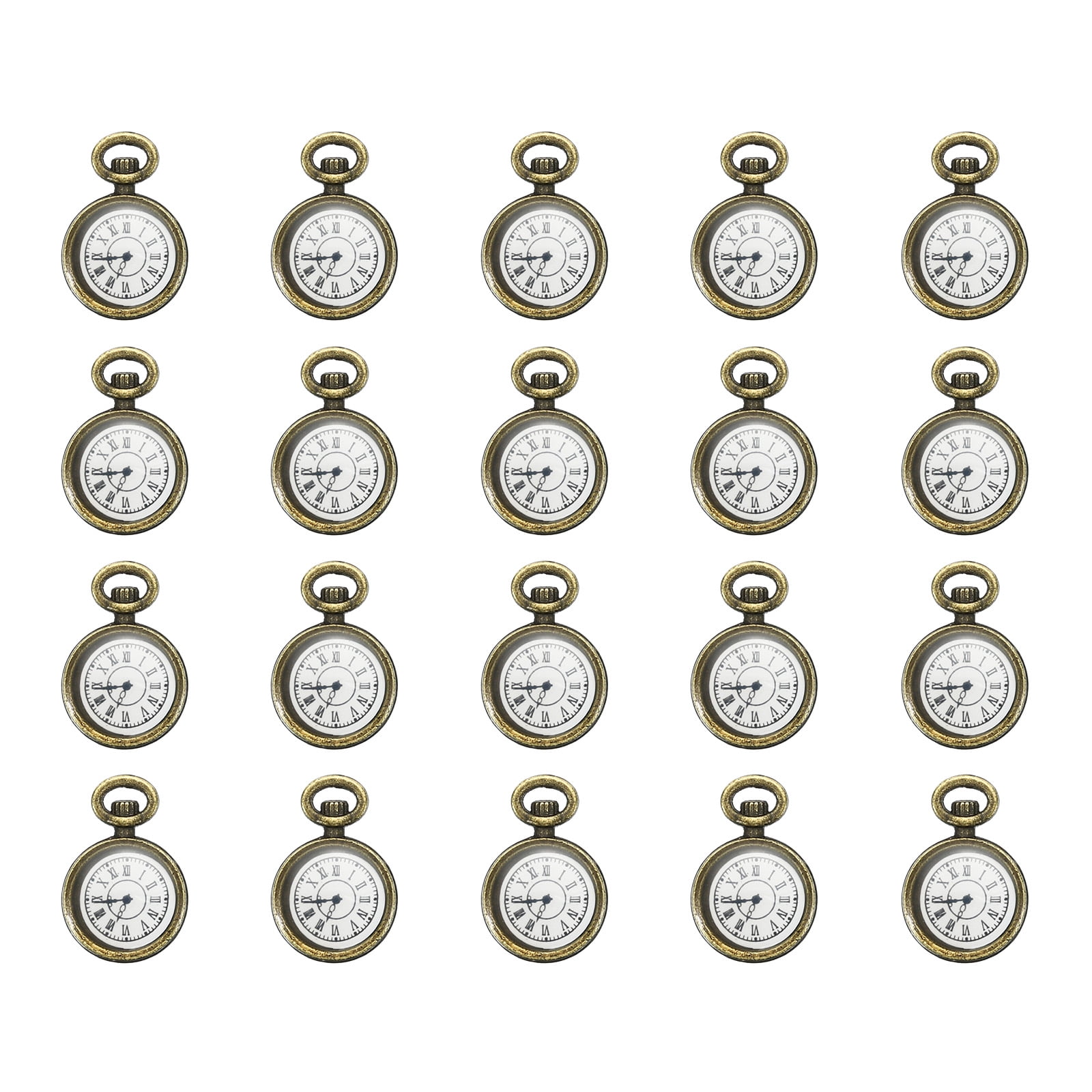 Uxcell 0.67x0.43" Zinc Alloy Watch Clock Charm Pendant Pocket Watch ...