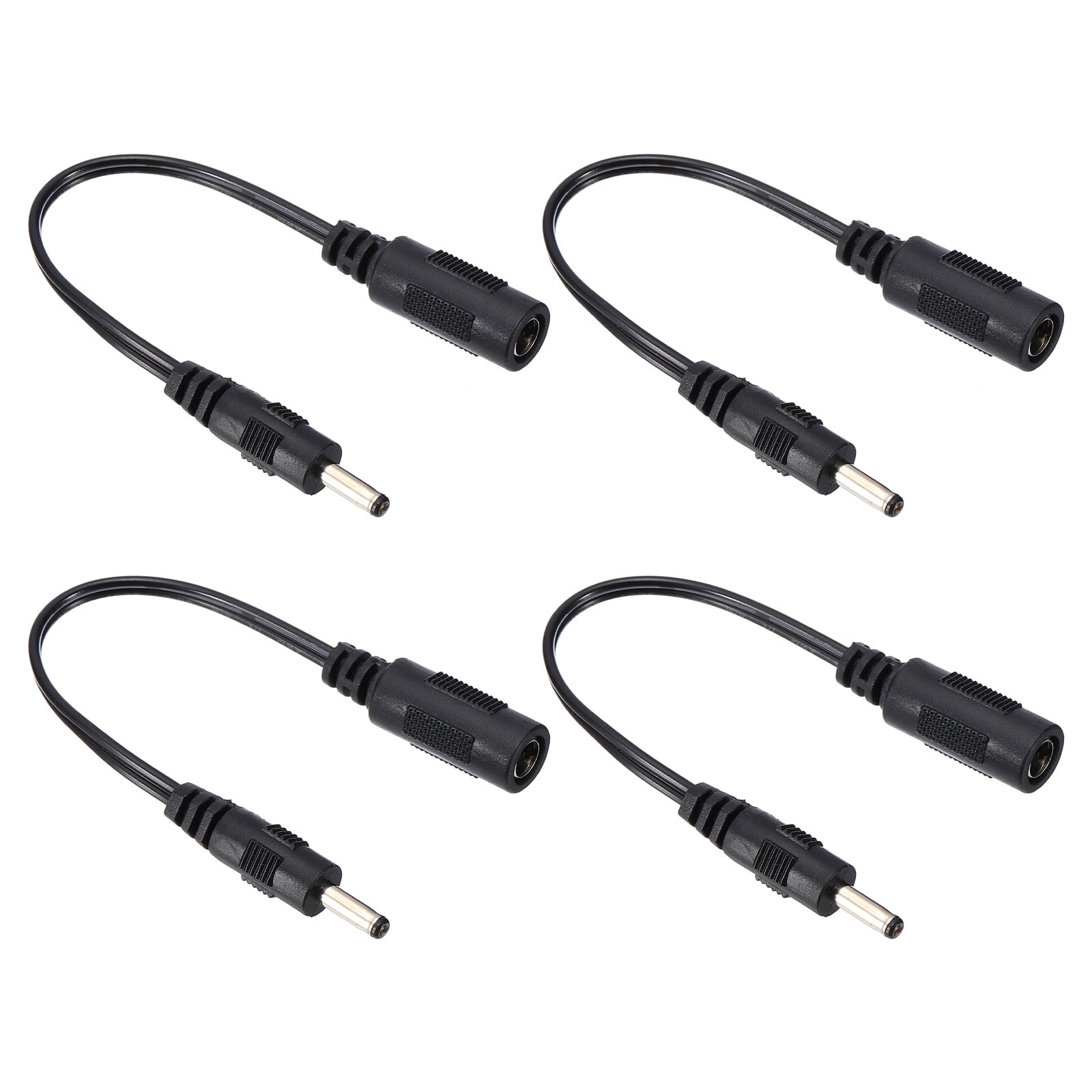 Uxcell 0.6Ft DC 5.5x2.1mm Female to DC 3.5x1.35mm Male Power Cable, 4 Pcs Wire Adapter Connector ...