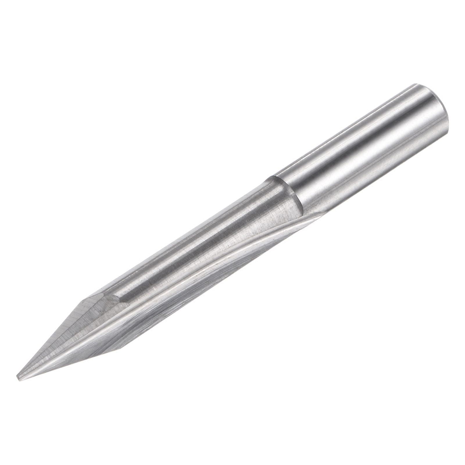Uxcell 0.6mm Tip 30 Degree 50mm Length Carbide 2 Flutes Tapered Wood ...