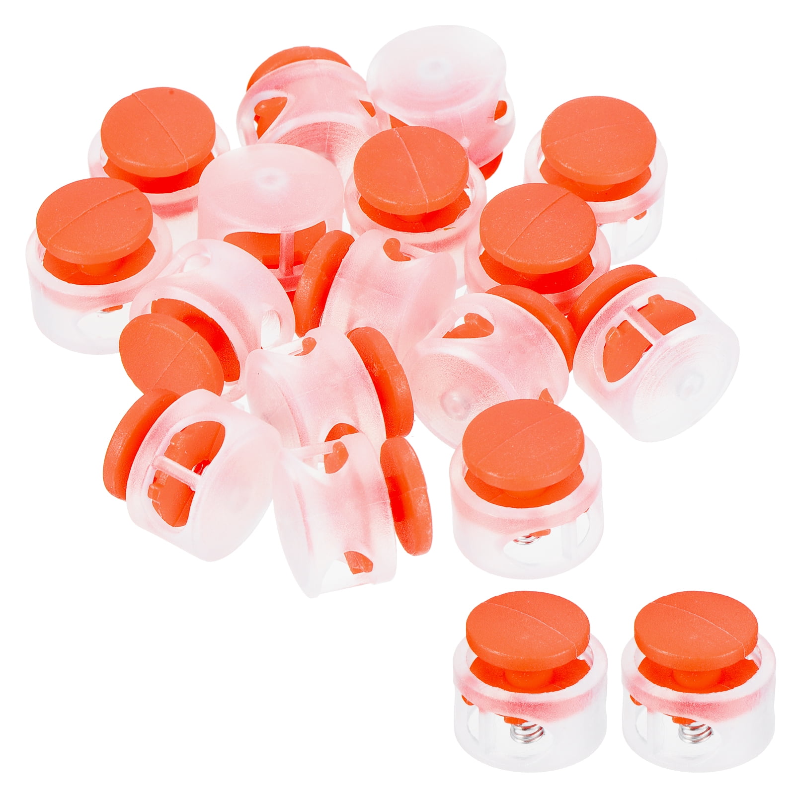 Draw String Clip 16 Pack Plastic Cord Locks - Spring Loaded Drawstring ...