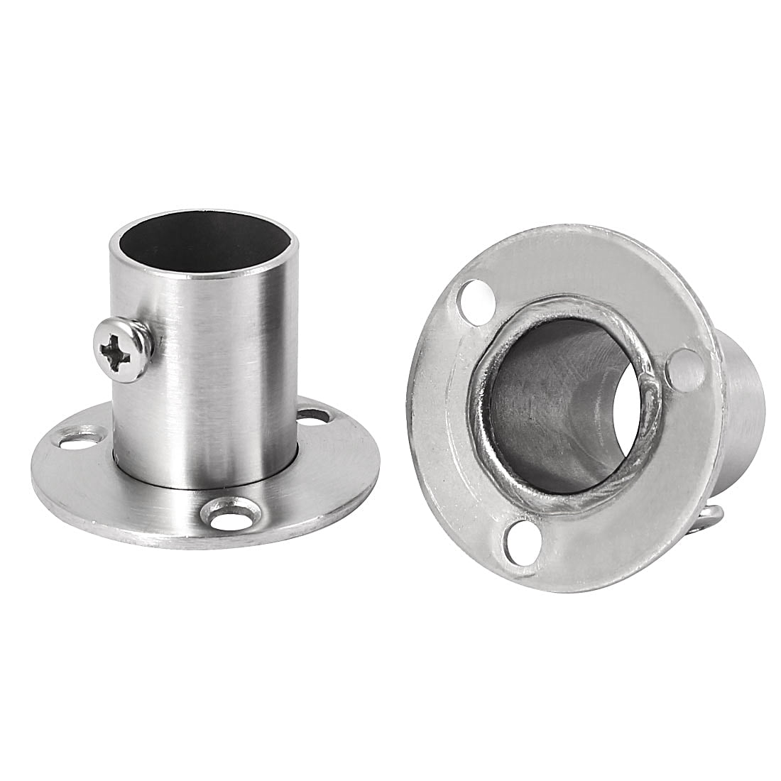 Uxcell 0.75" Pipe Dia Stainless Steel Clothes Towel Flanged Socket, 2 ...
