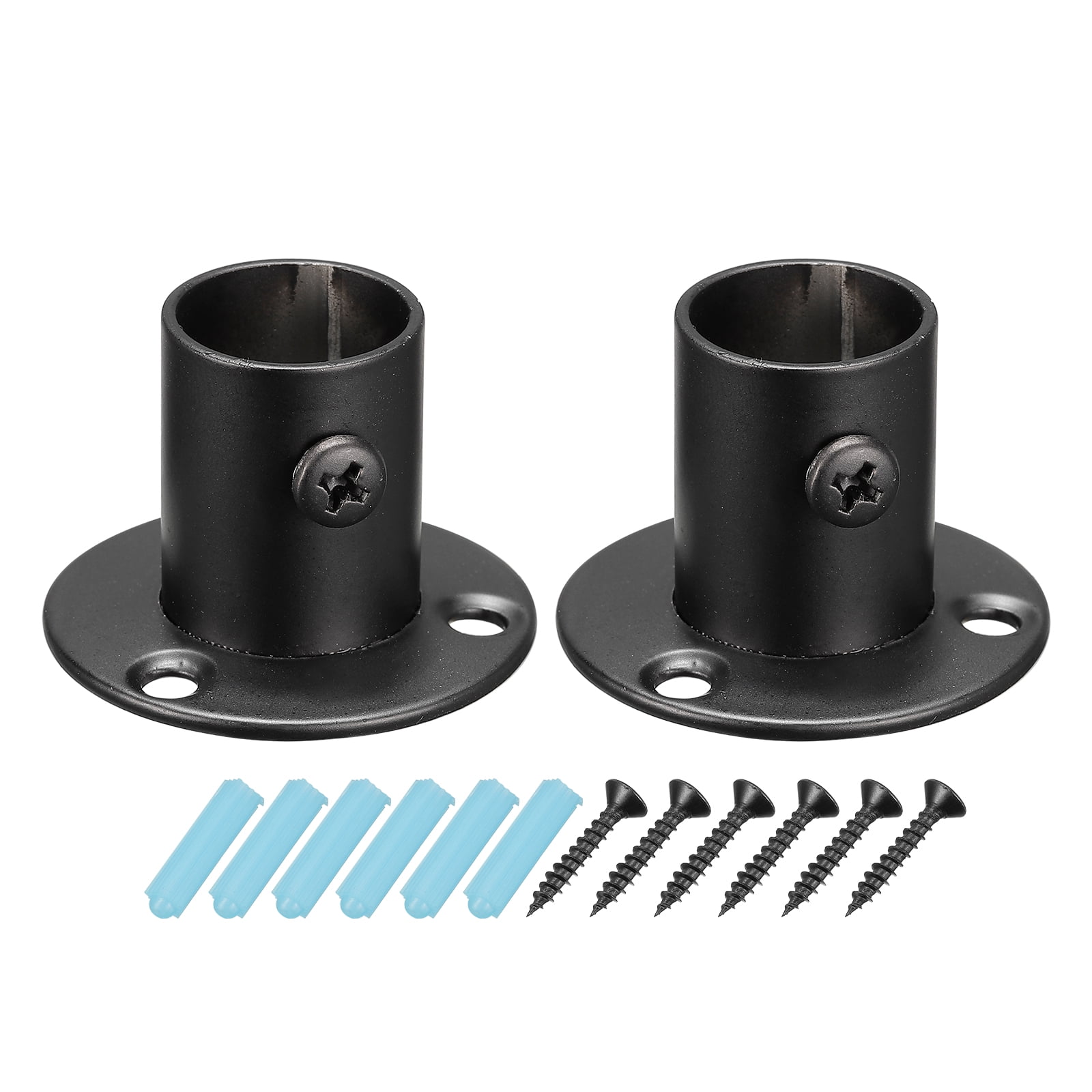 Uxcell 0.77'' Dia Stainless Steel Pole Sockets Flange Rod Holder ...