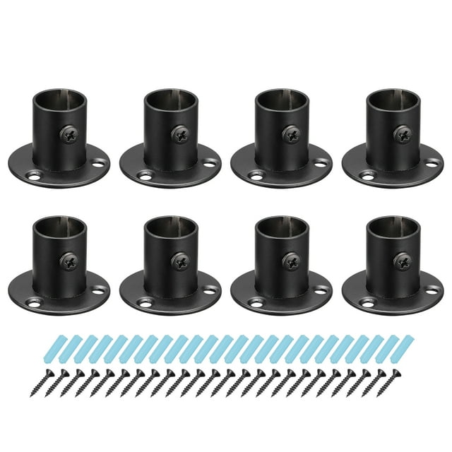 Uxcell 0.77'' Dia Stainless Steel Pole Sockets Flange Rod Holder ...