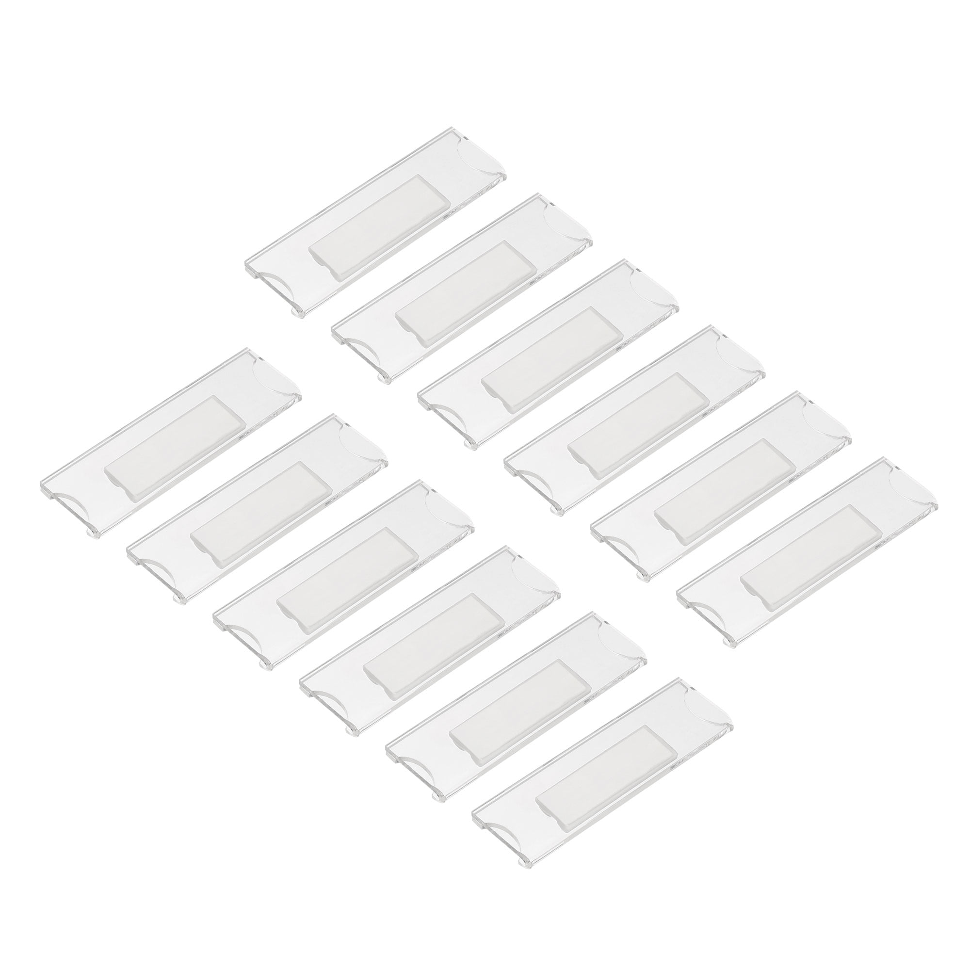 Uxcell 0.78 x 2.93inch Name Tags Kit,12pcs Acrylic Name Badge Holders ...
