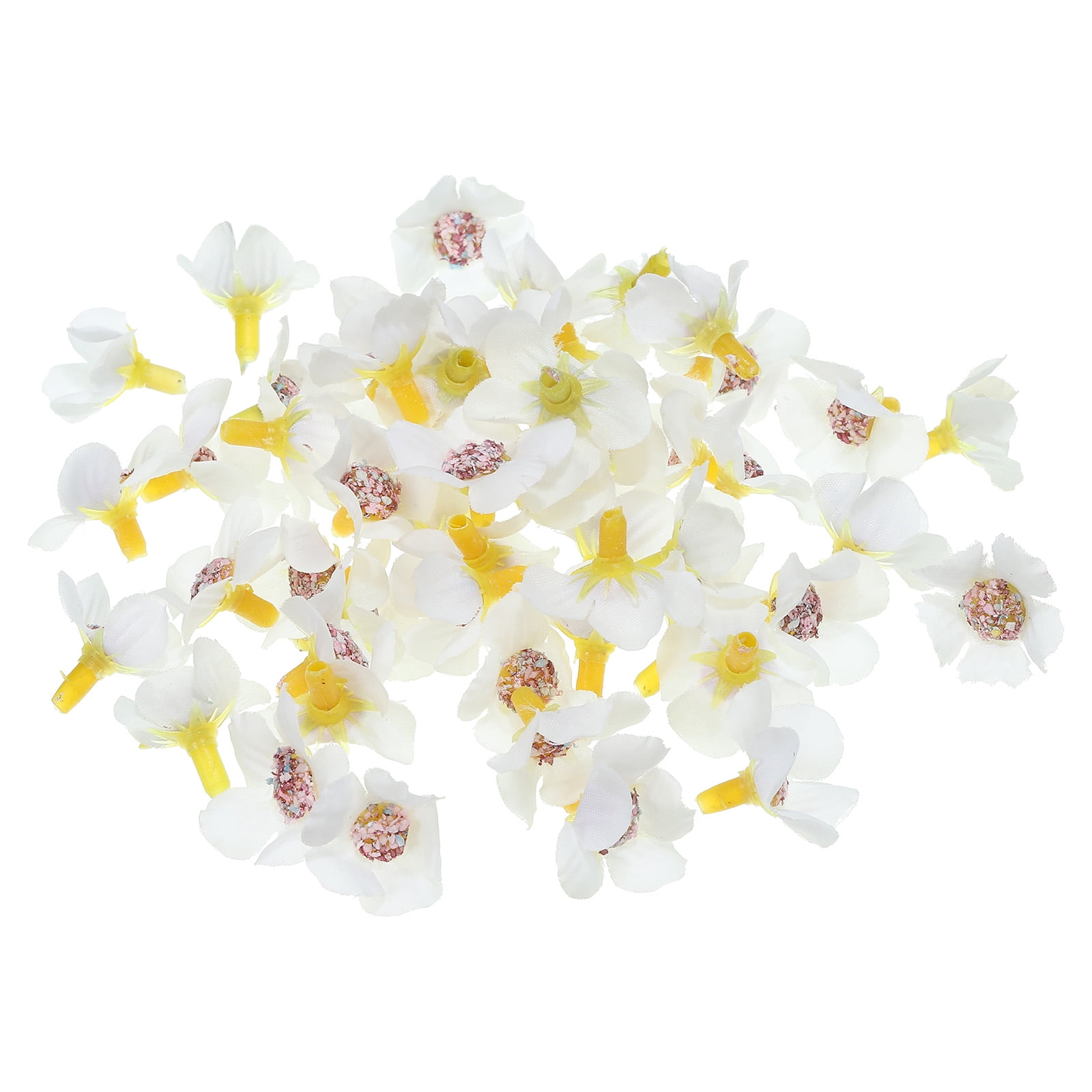 Uxcell 0.79" Artificial Daisy Flower Heads, 50 Pack Silk Daisy Fake ...