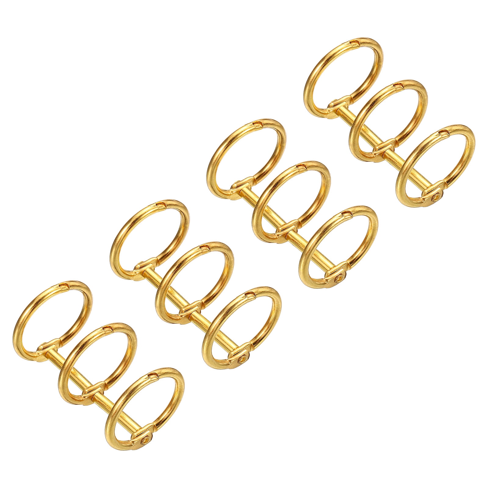 Uxcell 0.79" Dia 3 Circle Detachable Metal Binder Rings Loose Leaf ...