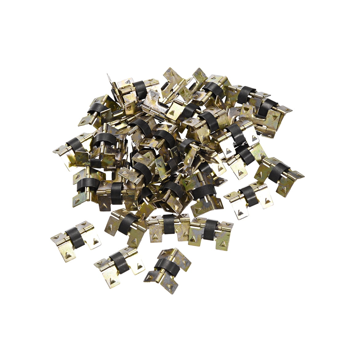 Uxcell 0.79" Spring Loaded Hinges for Glasses Case Iron Color Plating ...