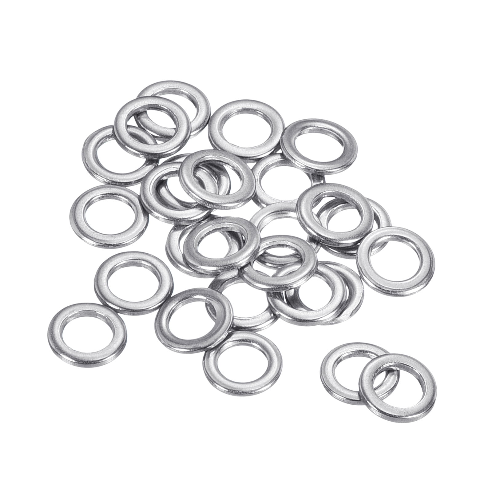 Uxcell 0.7x2.7x4.5mm Fishing Rings, 25 Pack 304 Stainless Steel Solid ...