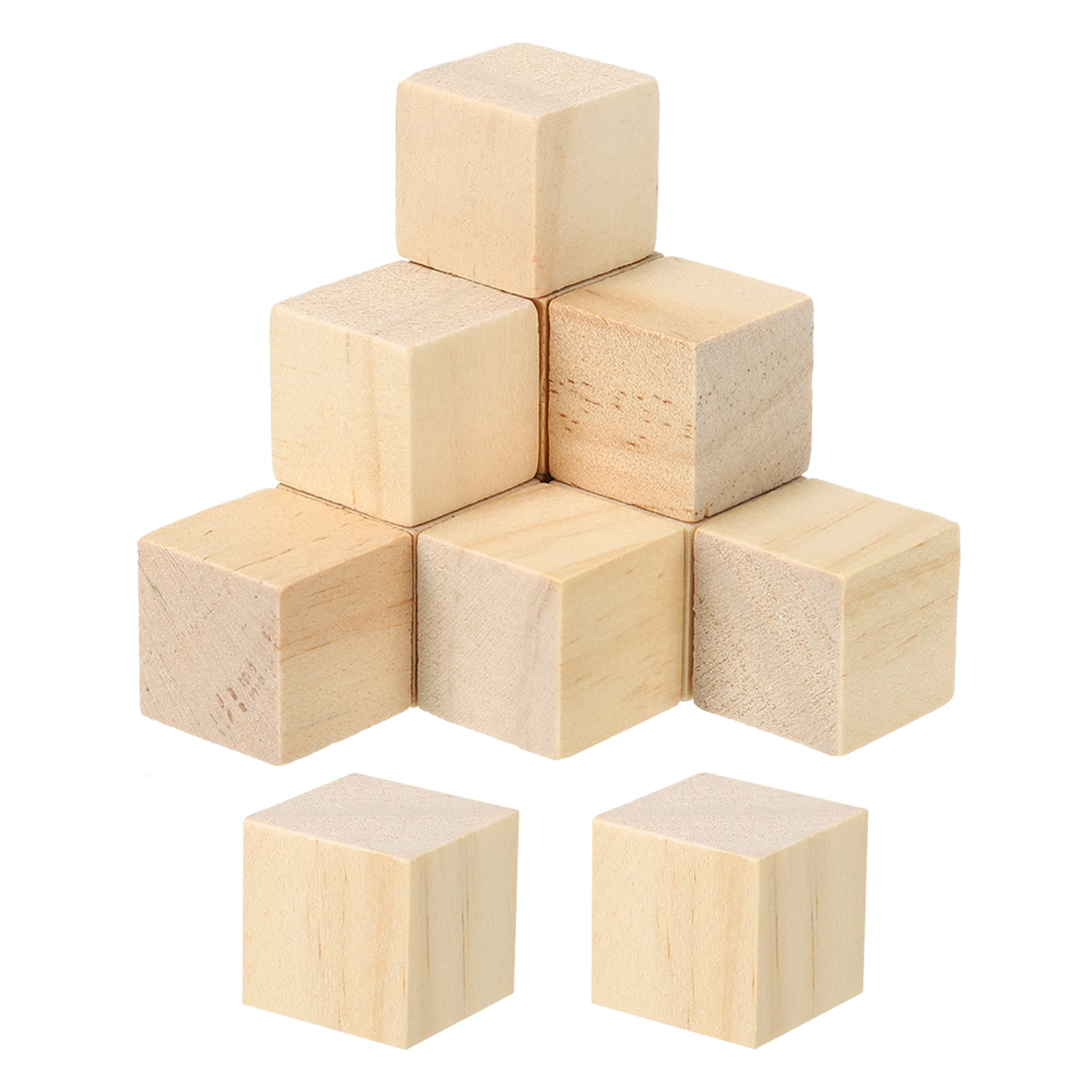 Uxcell 0.8 Inch Unfinished Wooden Blocks, 80 Pack Natural Wood Cube ...