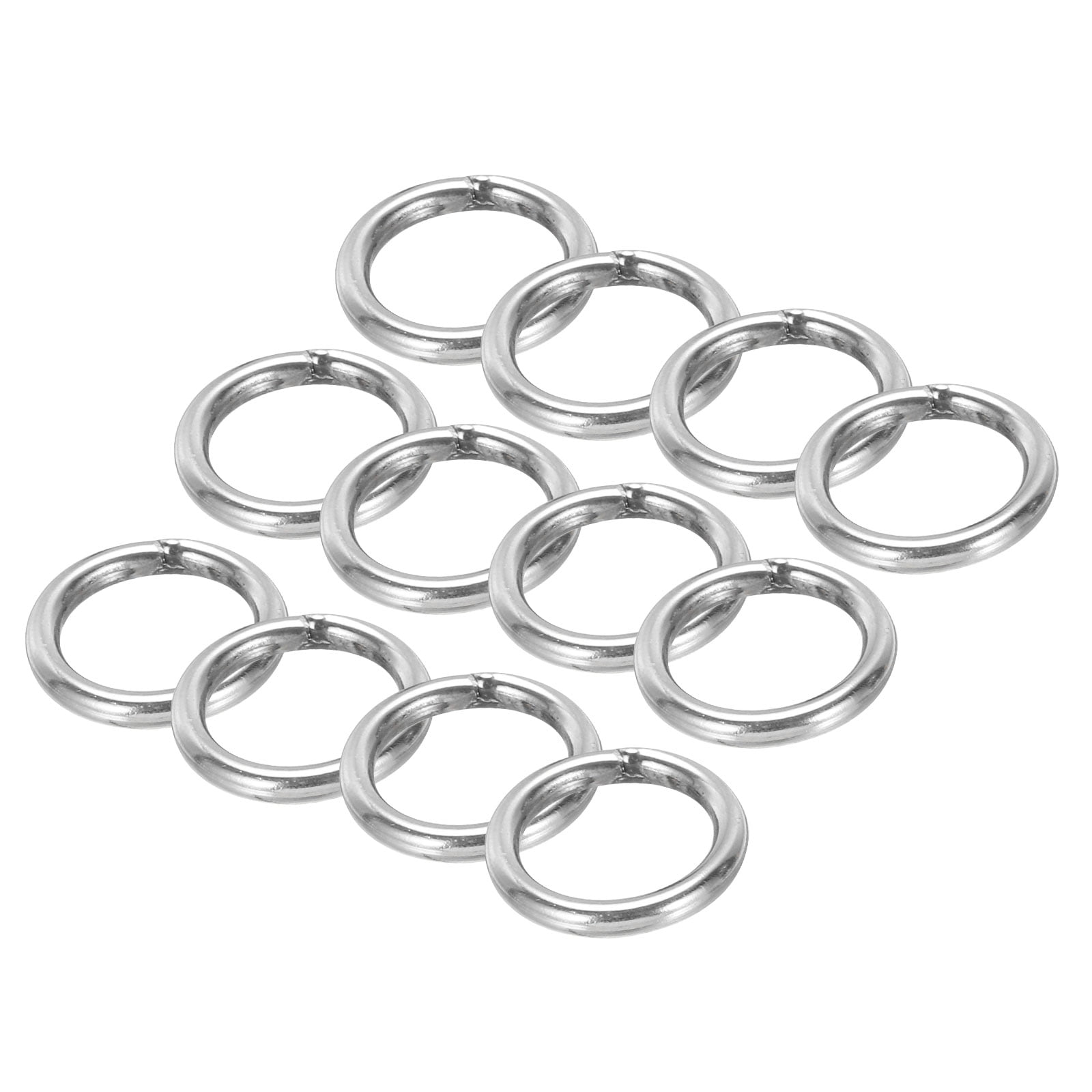 Uxcell 0.8" Metal O Rings, 12 Pcs 304 Stainless Steel Smooth Round ...