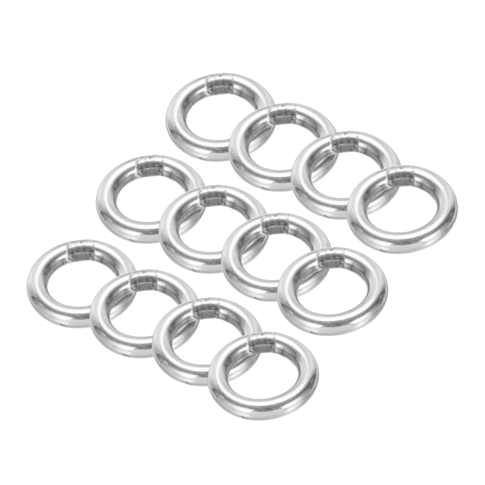 Uxcell 0.8" Metal O Rings, 12 Pcs 304 Stainless Steel Smooth Round ...
