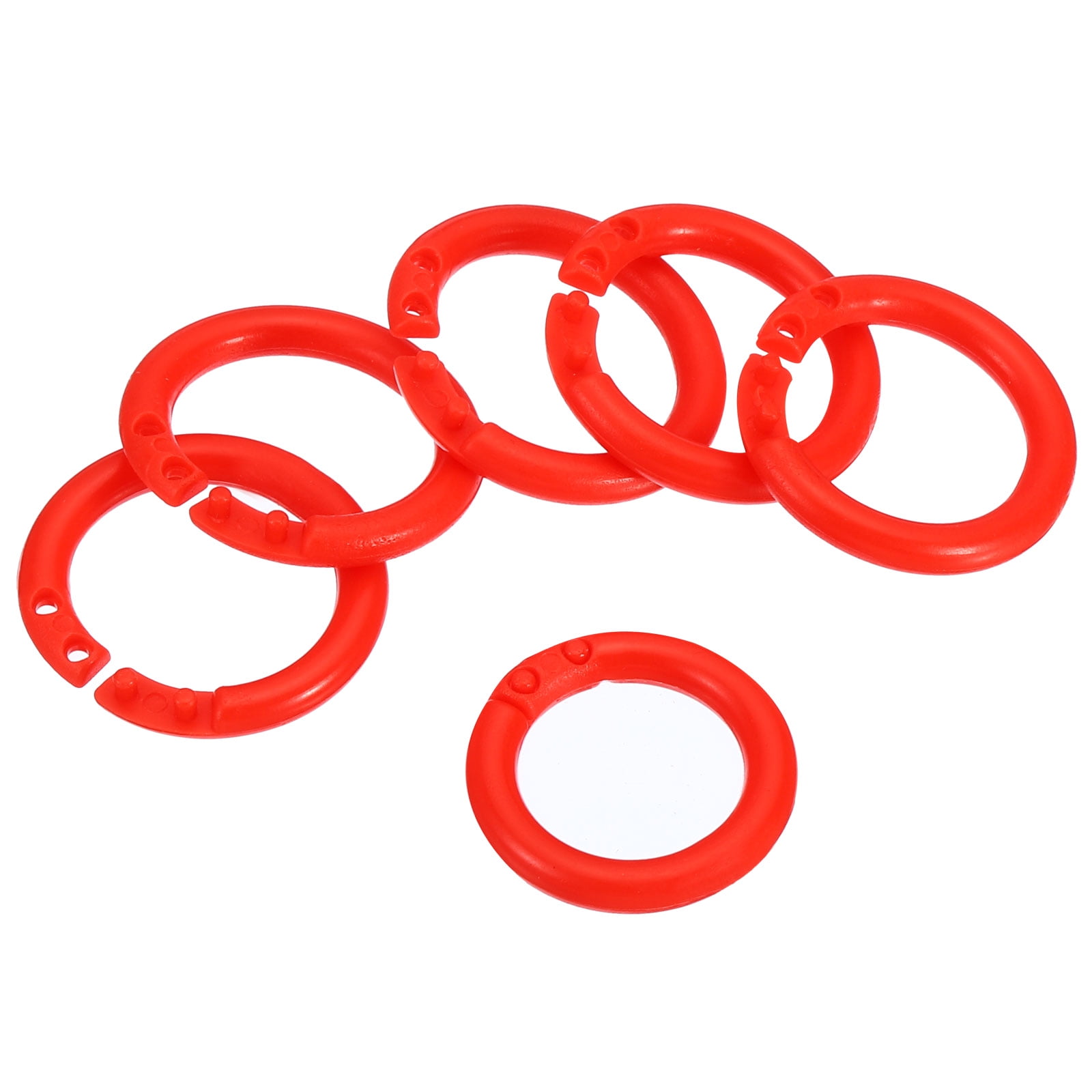 Uxcell 0.8" OD 0.6" ID Loose Leaf Rings Binder Ring Plastic for Book ...