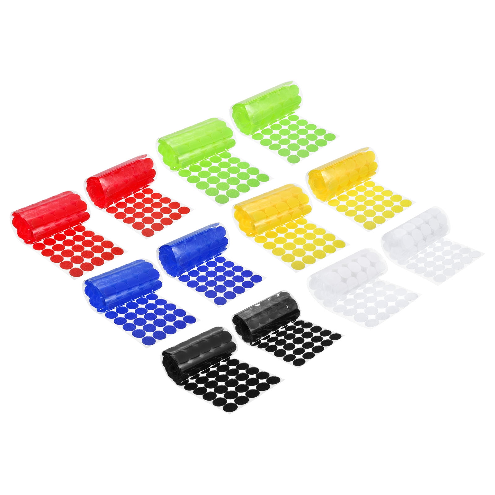 Uxcell 0.8" Self Adhesive Dots, 300 Pairs Sticky Hook Nylon Loop Dots ...