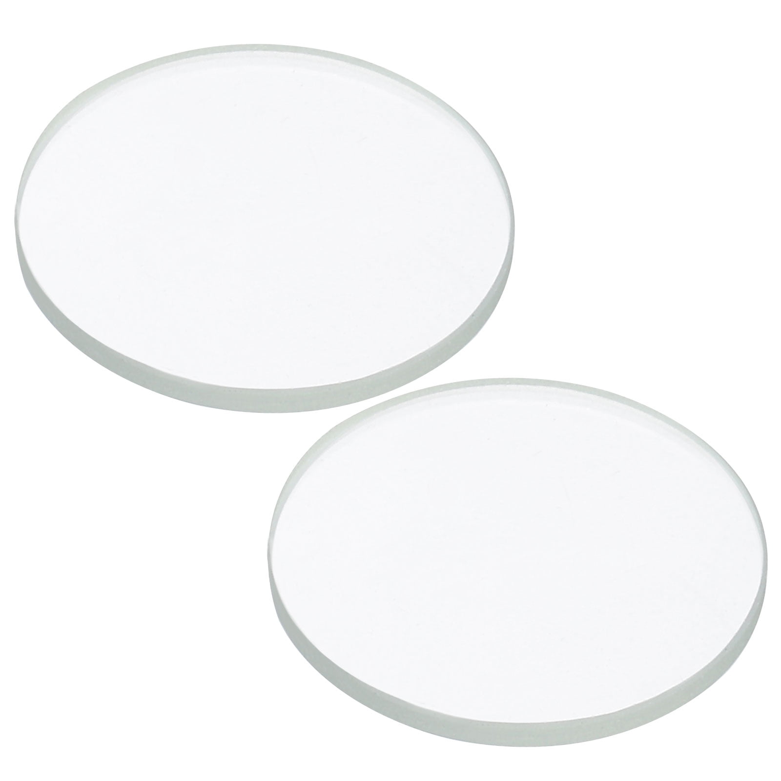 Uxcell 0.83x0.06" Dia Flashlight Glass Lens, 2 Pcs Polished Edge Glass ...