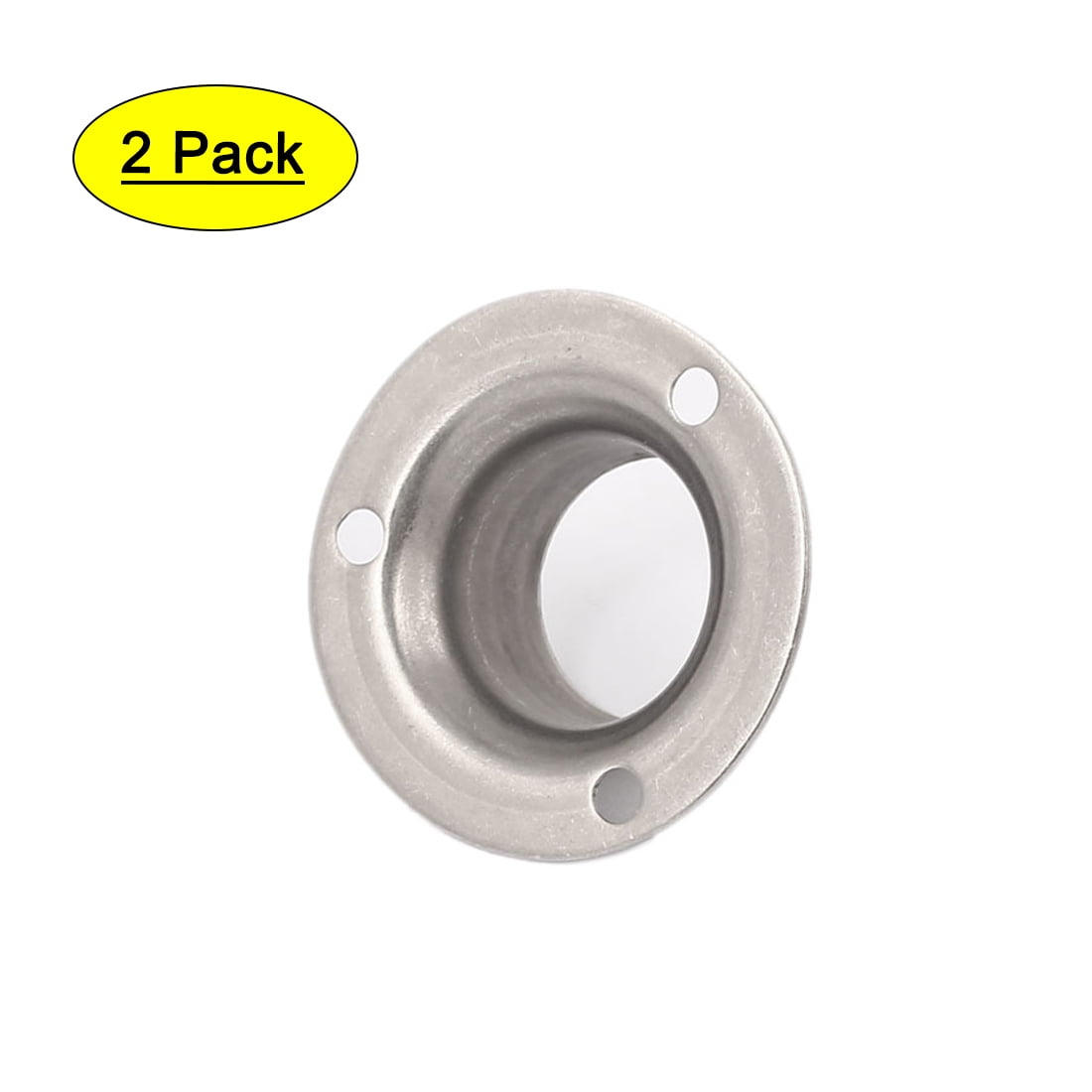 Uxcell 0.87" Pipe Dia Metal Clothes Towel Flanged Socket, 2 Pack ...