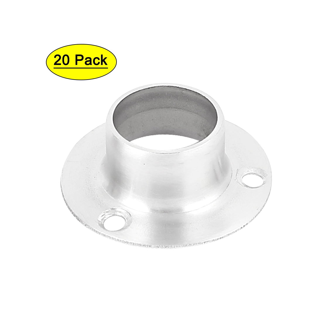 Uxcell 0.87" Pipe Dia Stainless Steel Clothes Towel Flanged Socket, 20 ...