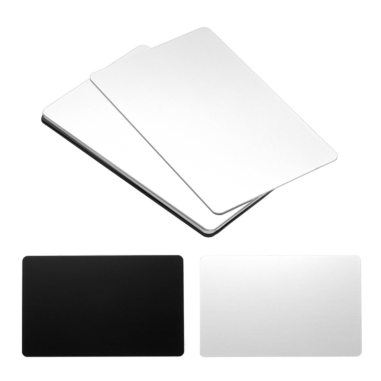 Uxcell 0.8mm Metal Business Cards Blank Name Card Laser Engraving ...