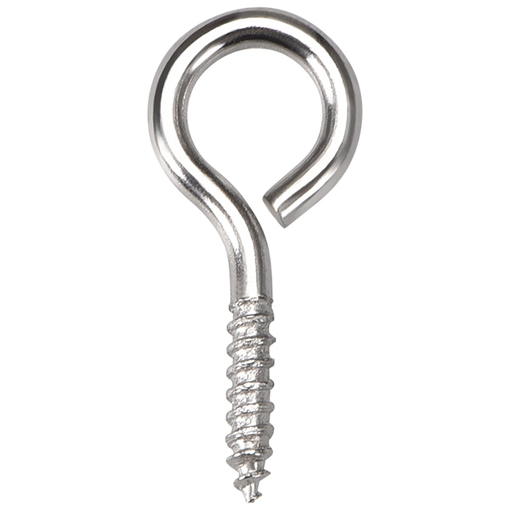Uxcell 0.9" Small Screw Eye Hooks Self Tapping Screws Carbon Steel ...