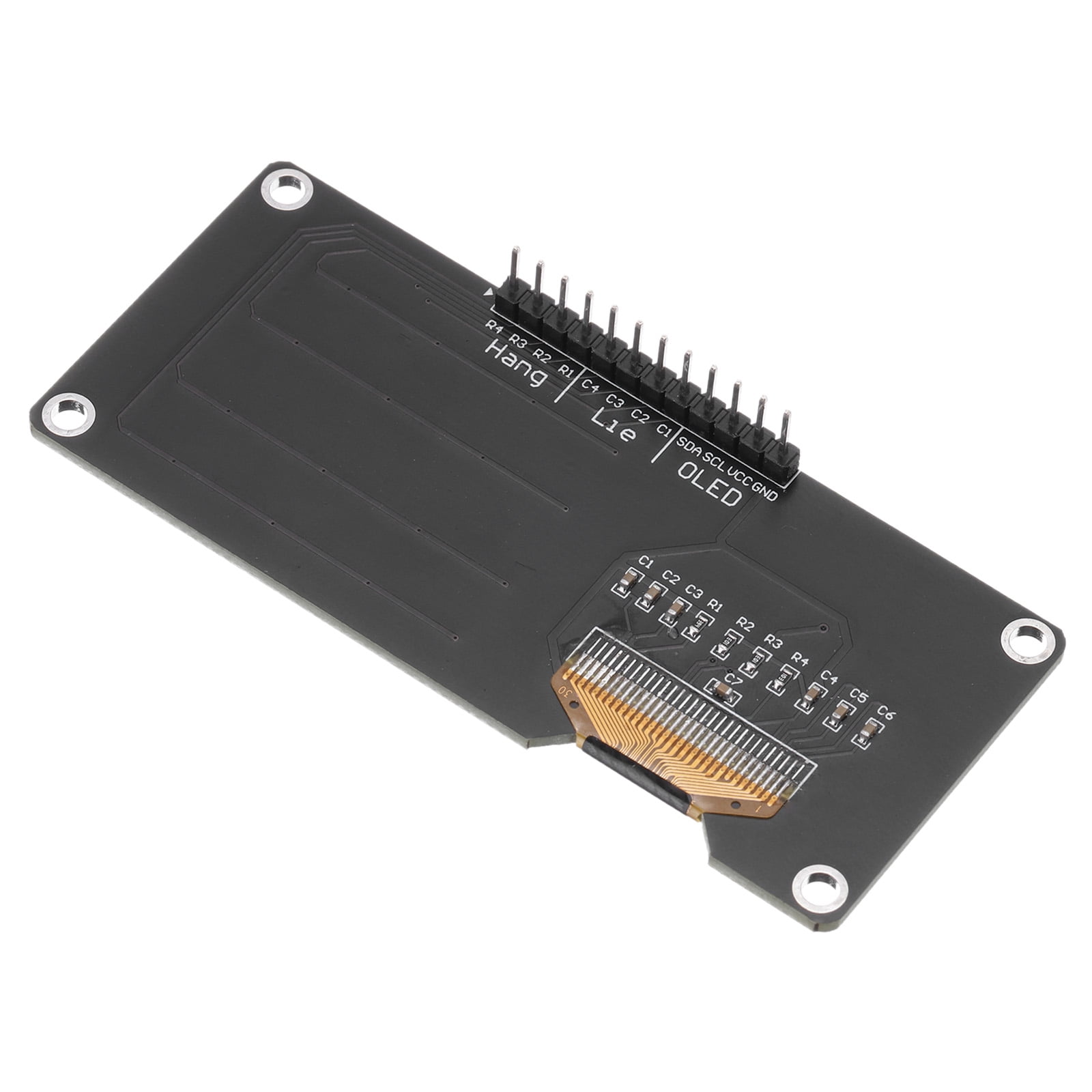 Uxcell 0.96inch OLED LCD Screen Module with 4X4 Keyboard Soldered 4 ...