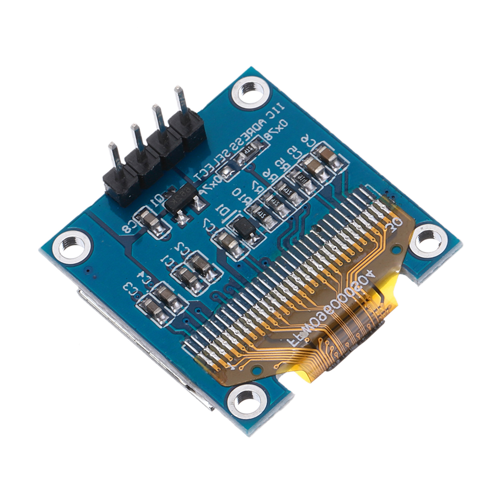 Uxcell 0.96inch OLED LCD Screen Module with Soldered 4 Pins I2C IIC Communication Display,Yellow ...