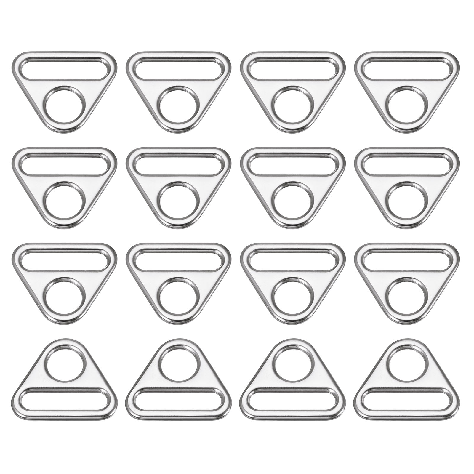 Uxcell 0.98" Adjuster Triangle with Bar Swivel Clip D Dee Ring Buckle ...